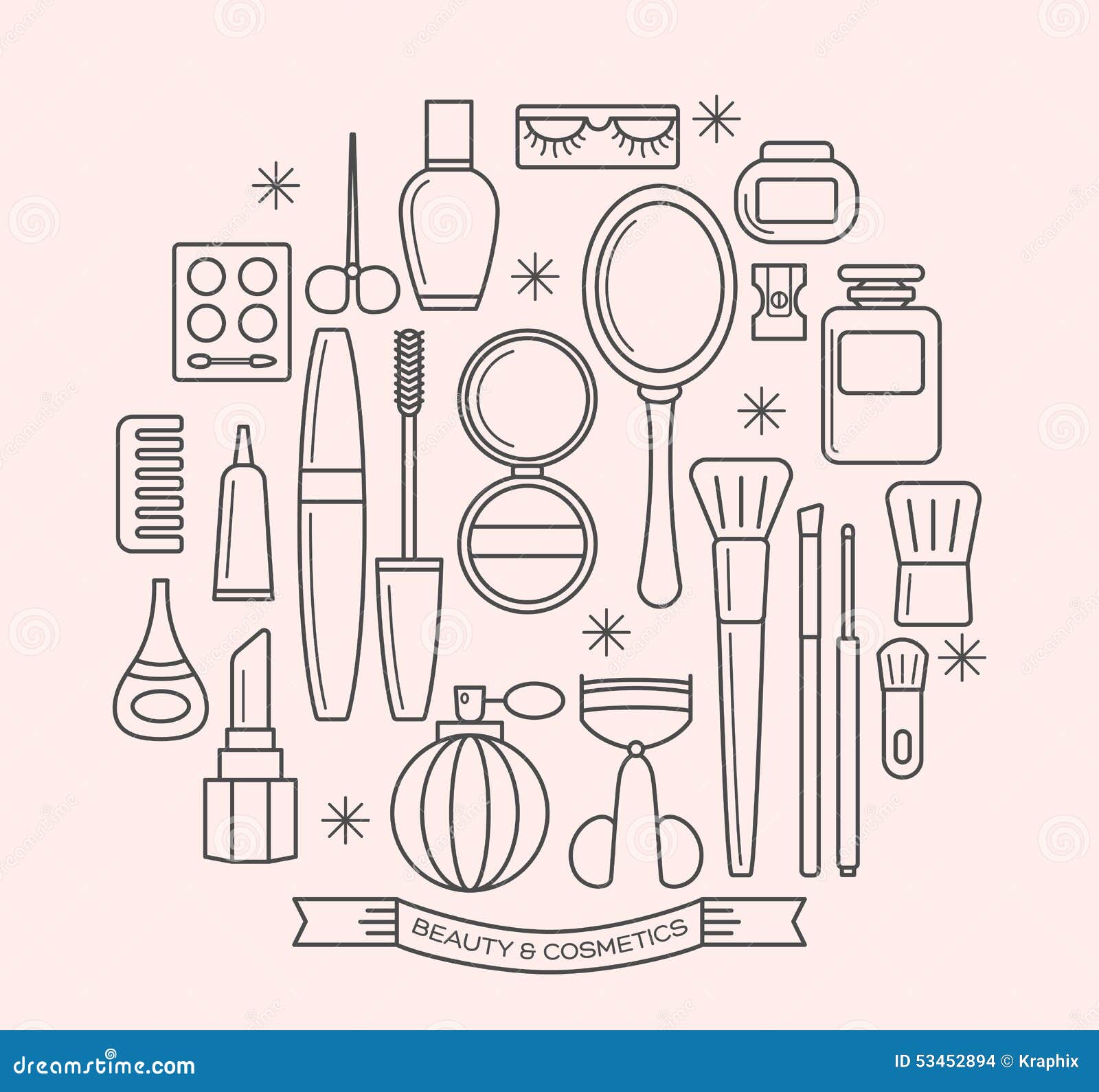 Beauty and Cosmetics Thin Line Outline Icons Set Stock Vector ... Beauty and Cosmetics Thin Line Outline Icons Set Stock Vector ...