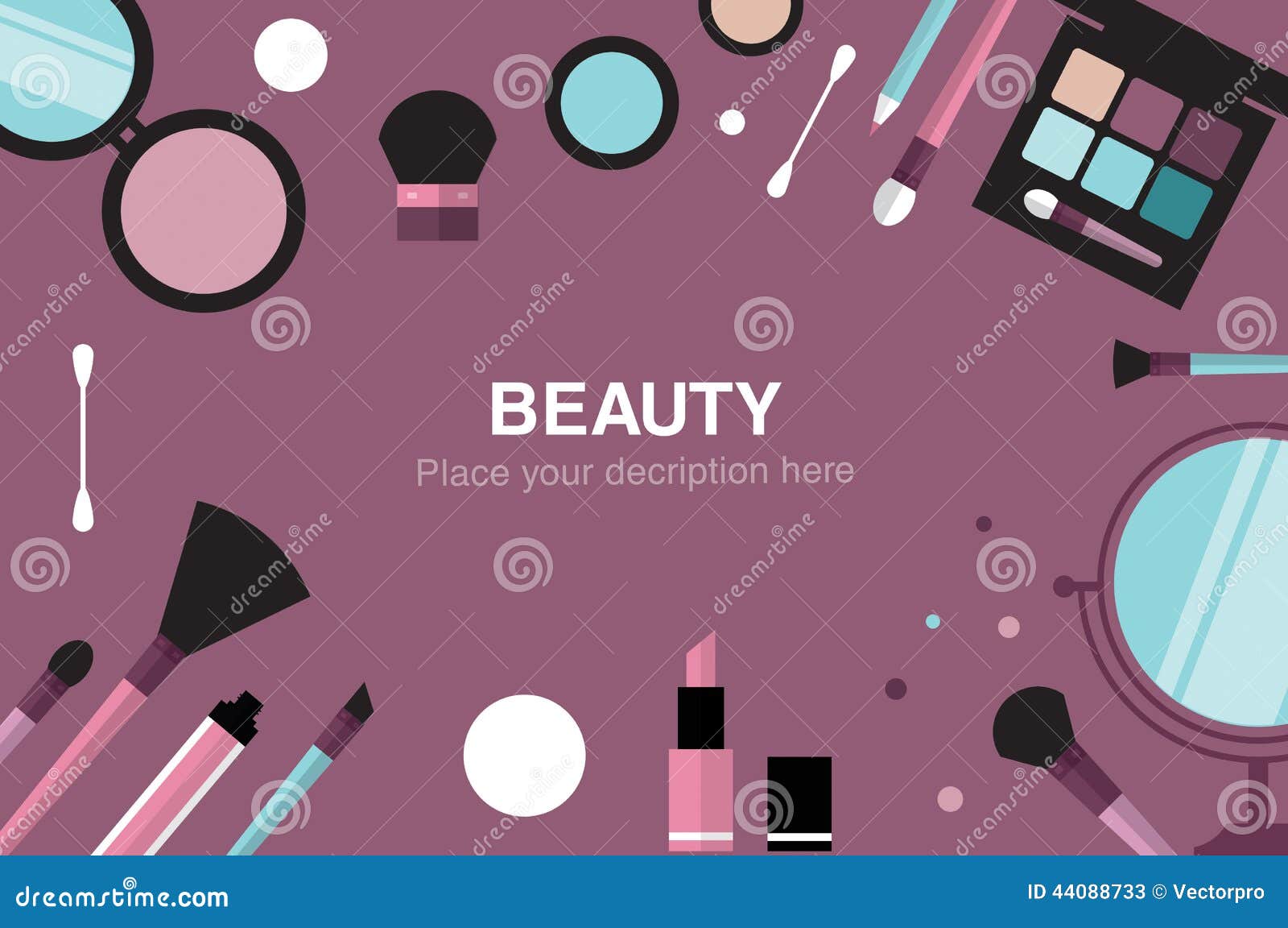 Beauty desk header stock vector. Illustration of beautiful - 44088733