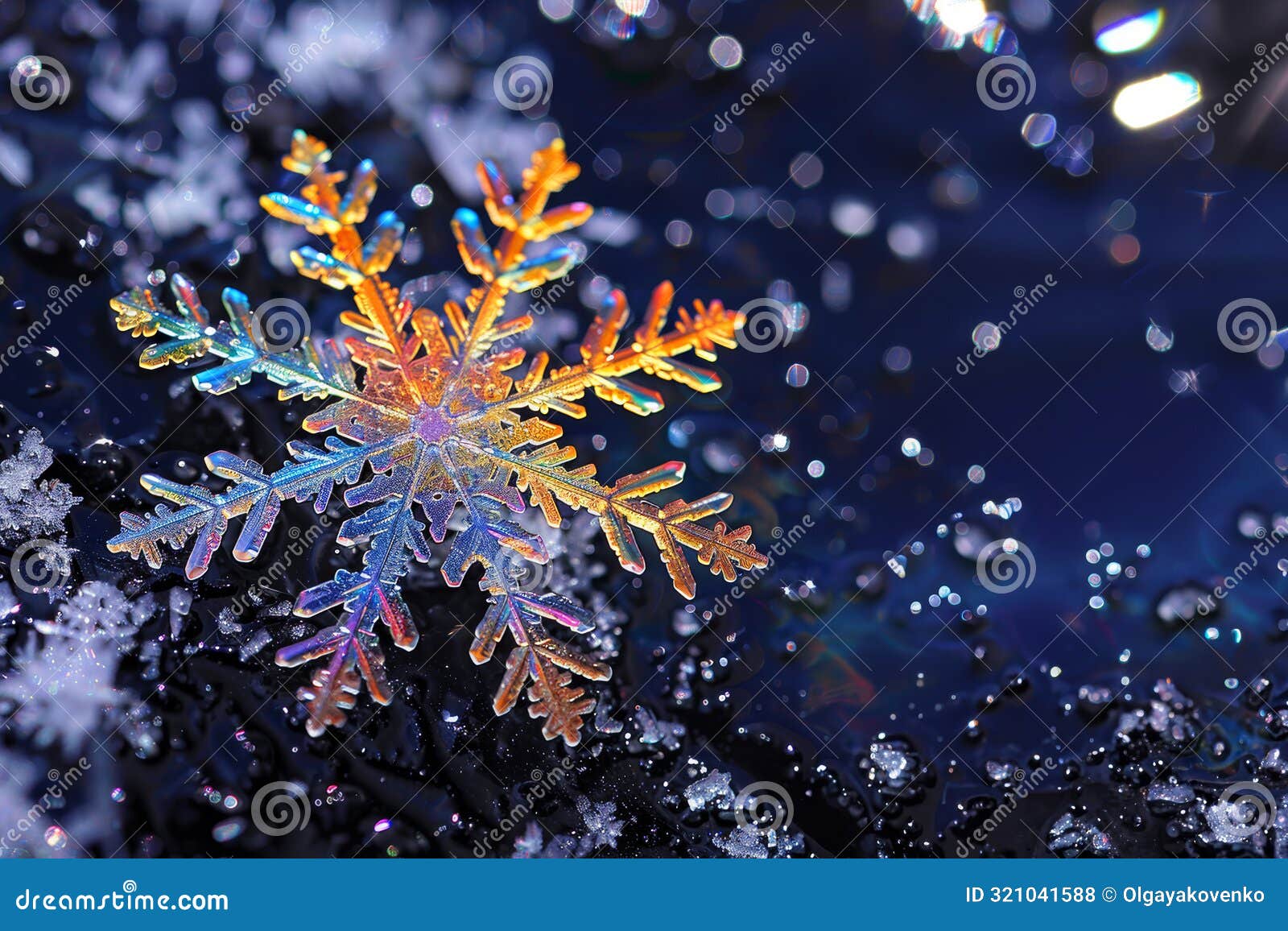 Beauty and Developmental Anomalies. Rare Snowflake of Irregular Shape ...