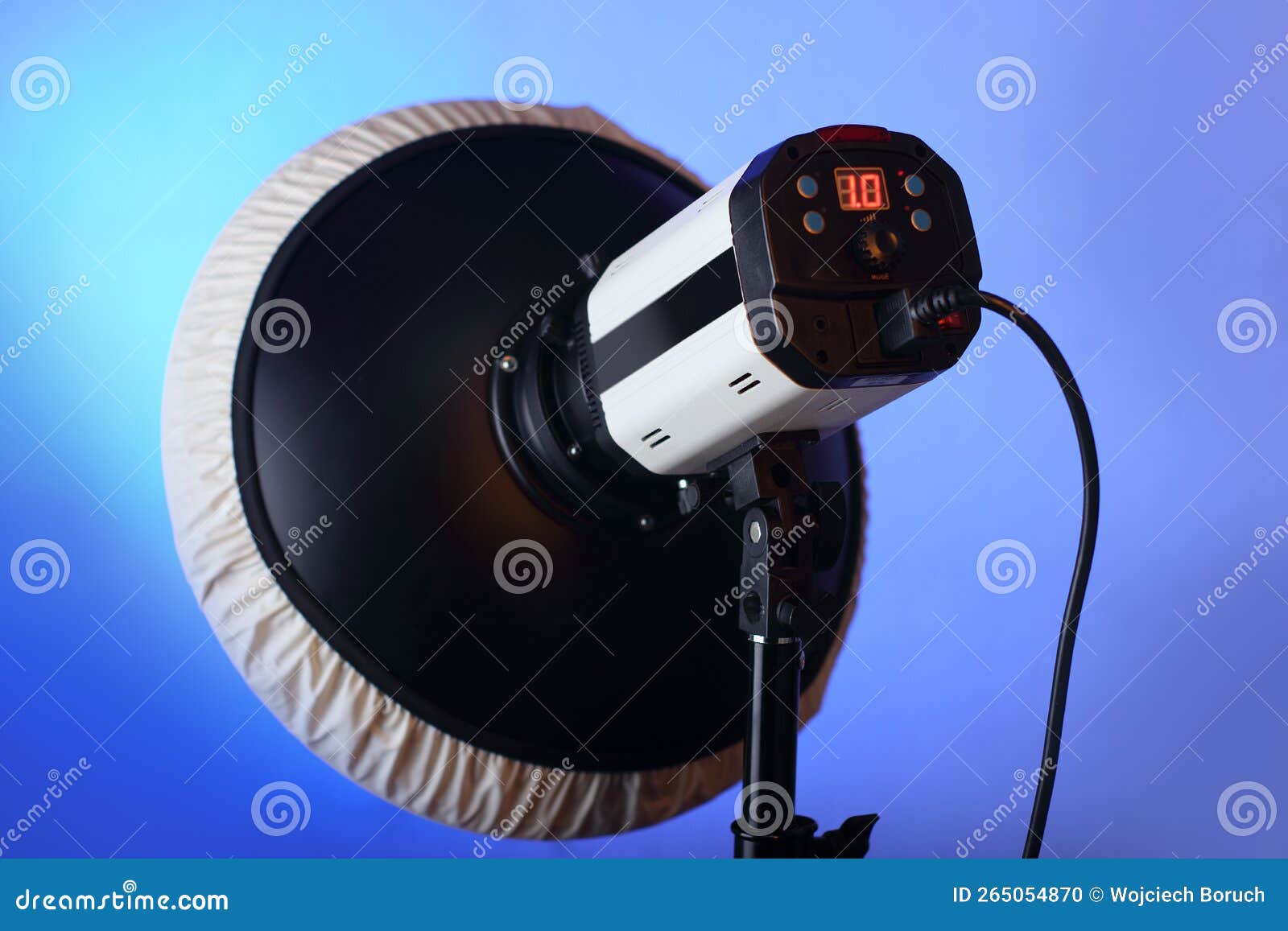 Beauty Dish with Diffuser on Flash Backwards Stock Photo - Image of ...
