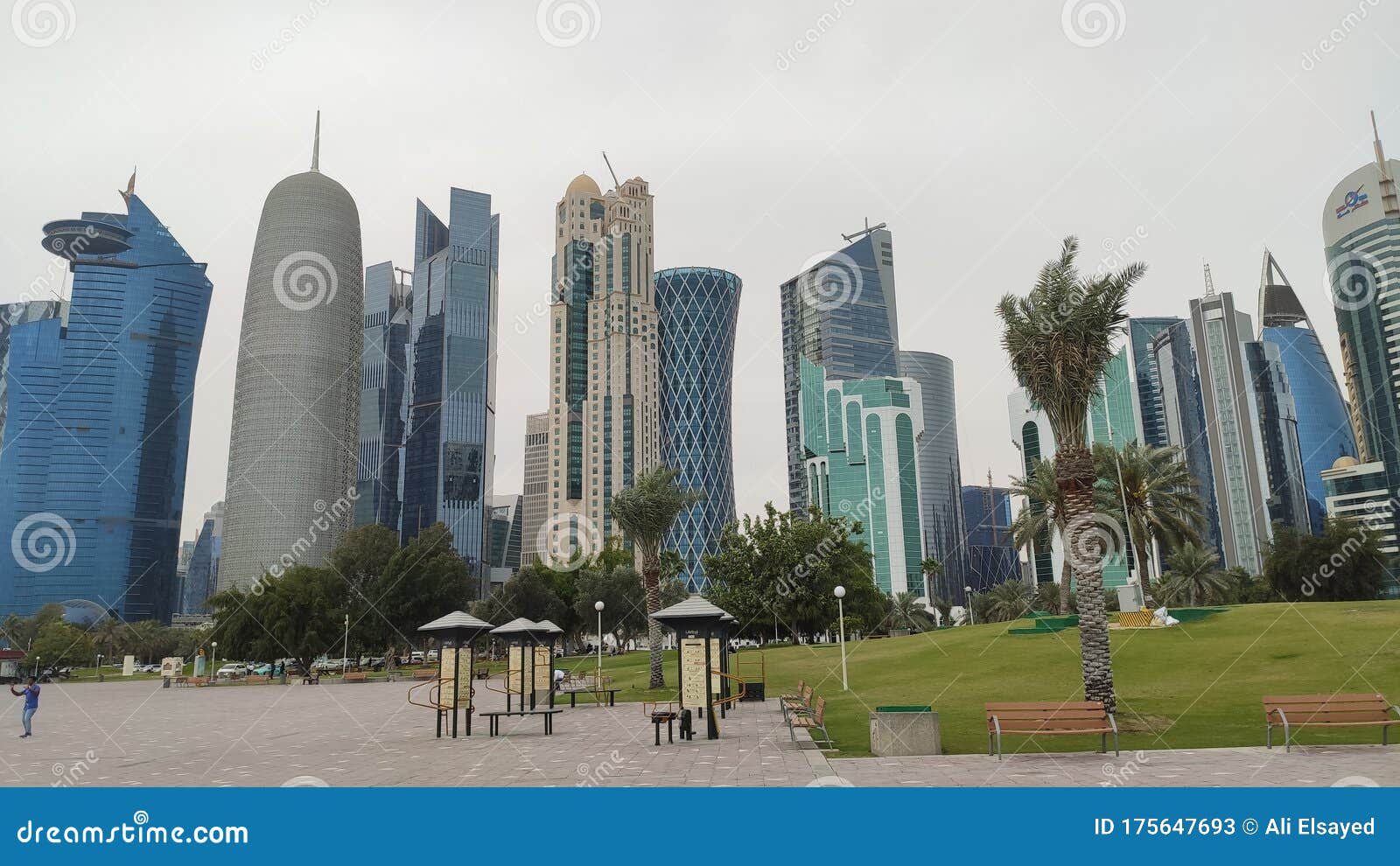 Doha Towers From Inside Al Bida Royalty-Free Stock Photography ...