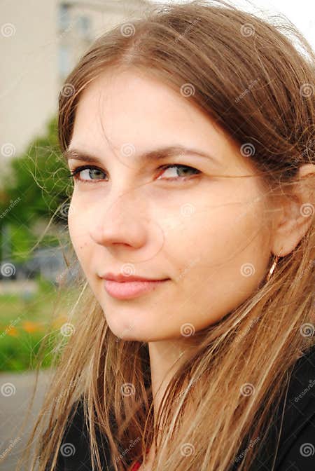 Beauty face in the wind stock image. Image of green, posing - 20941995