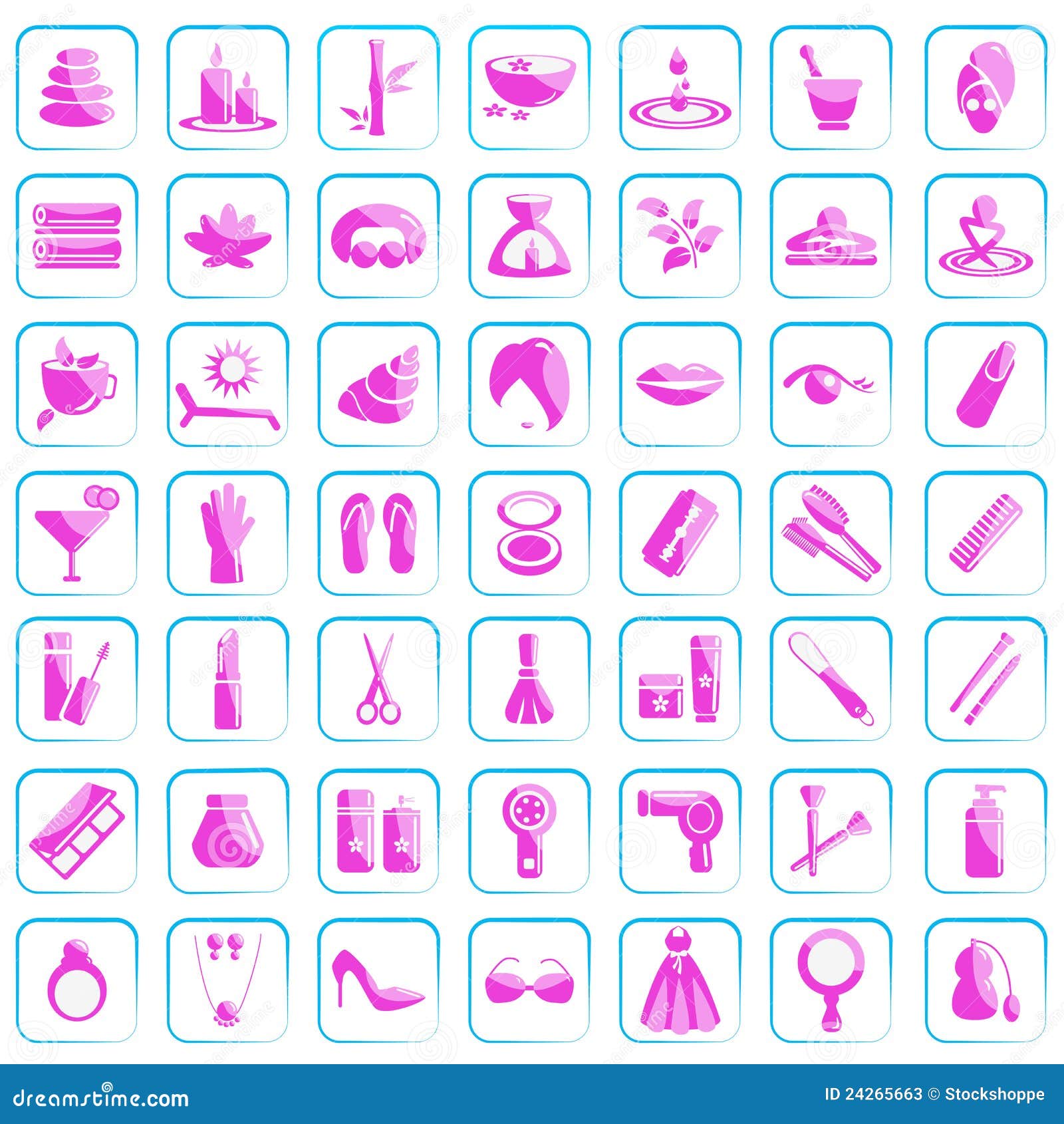 Beauty and Fashion Icon stock vector. Illustration of beauty - 24265663