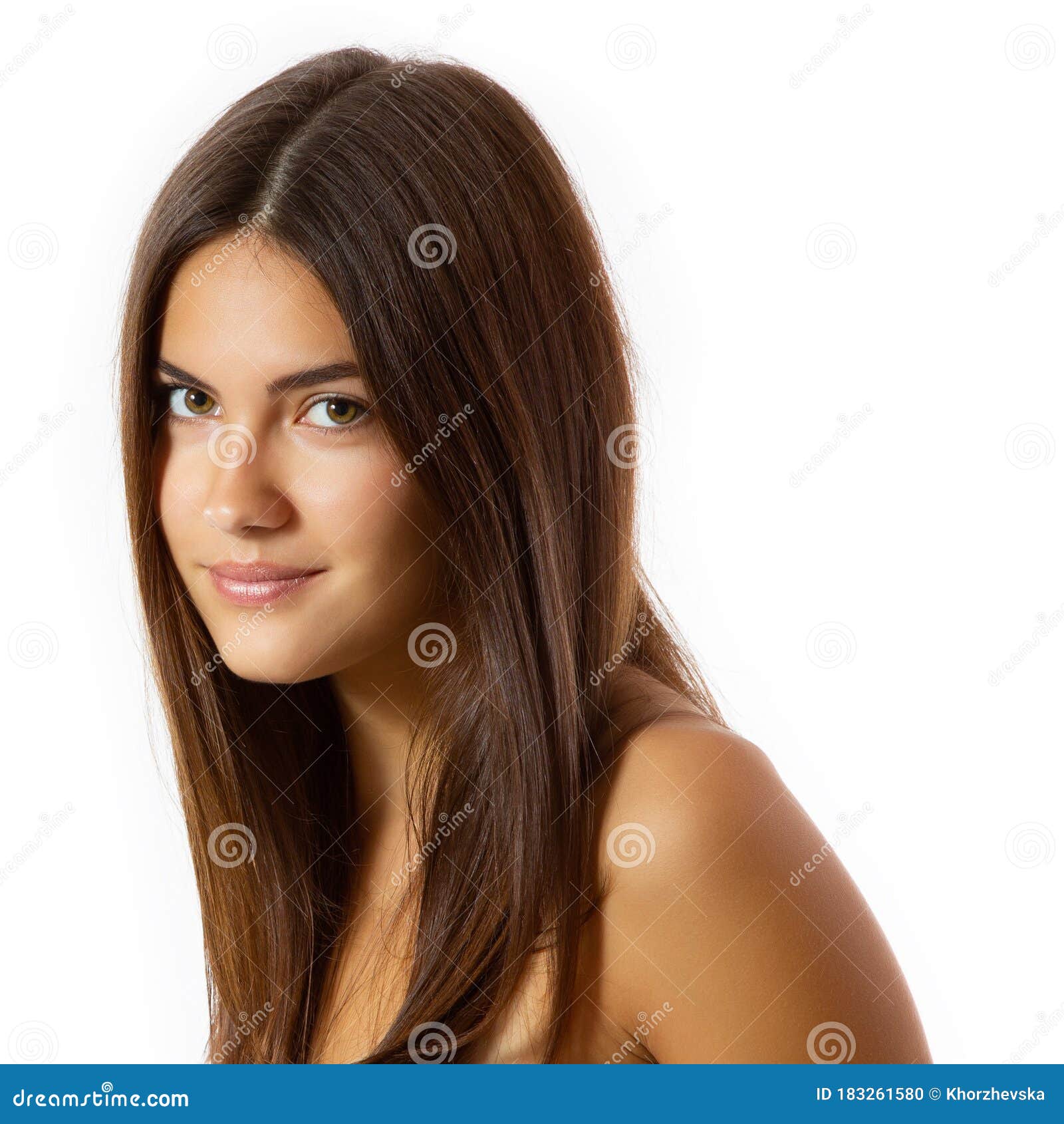 Beauty Feminine Portrait Of Female Face With Healthy Natural Skin