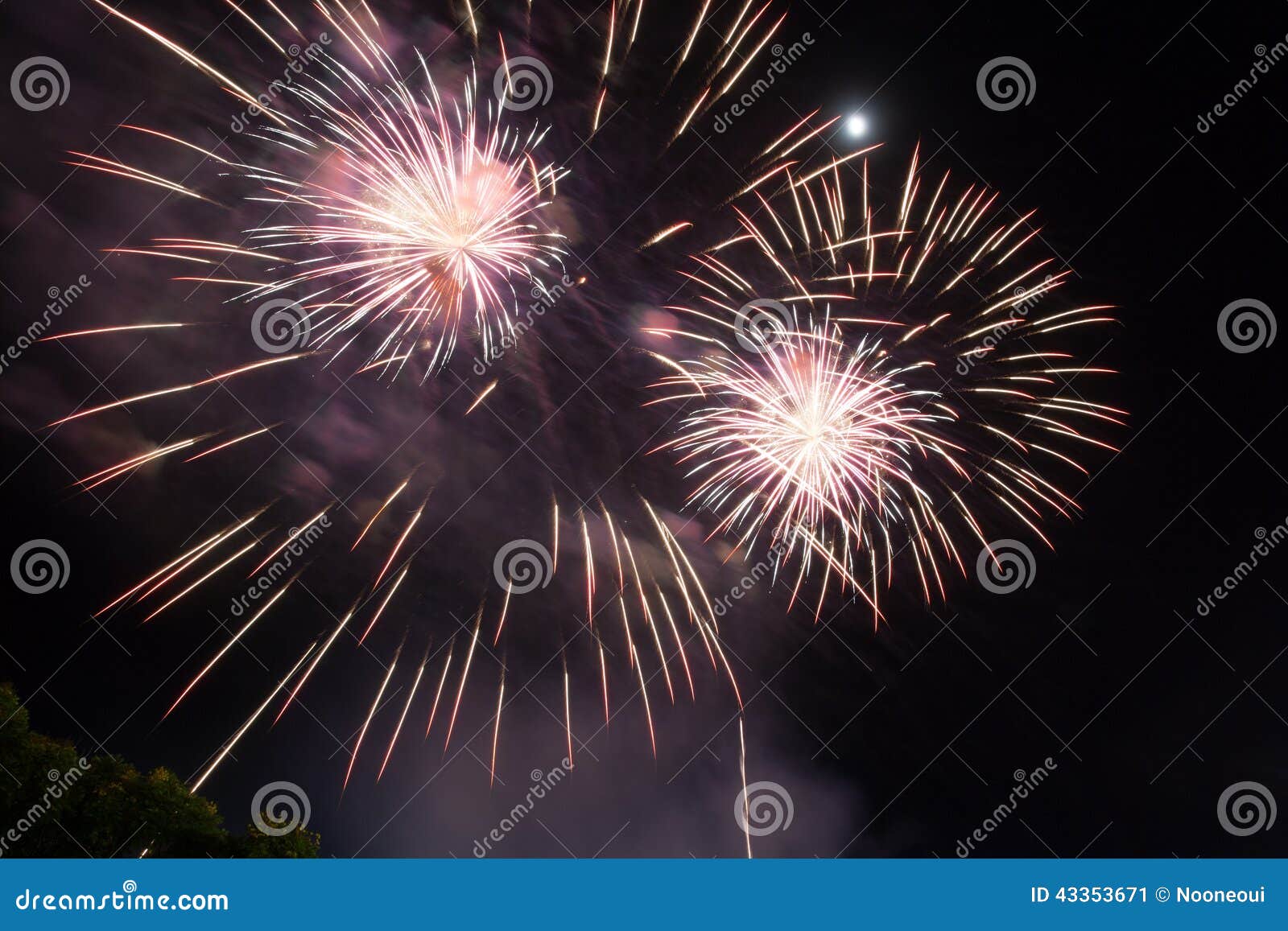 Beauty Fire Work for Celebrate Stock Image - Image of display, evening ...