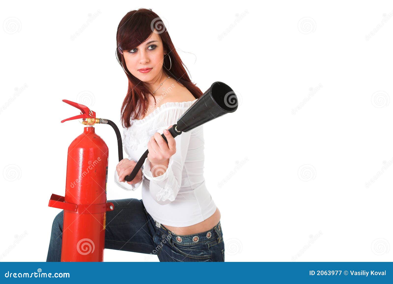 Beauty firefighter stock image. Image of hair, business - 2063977