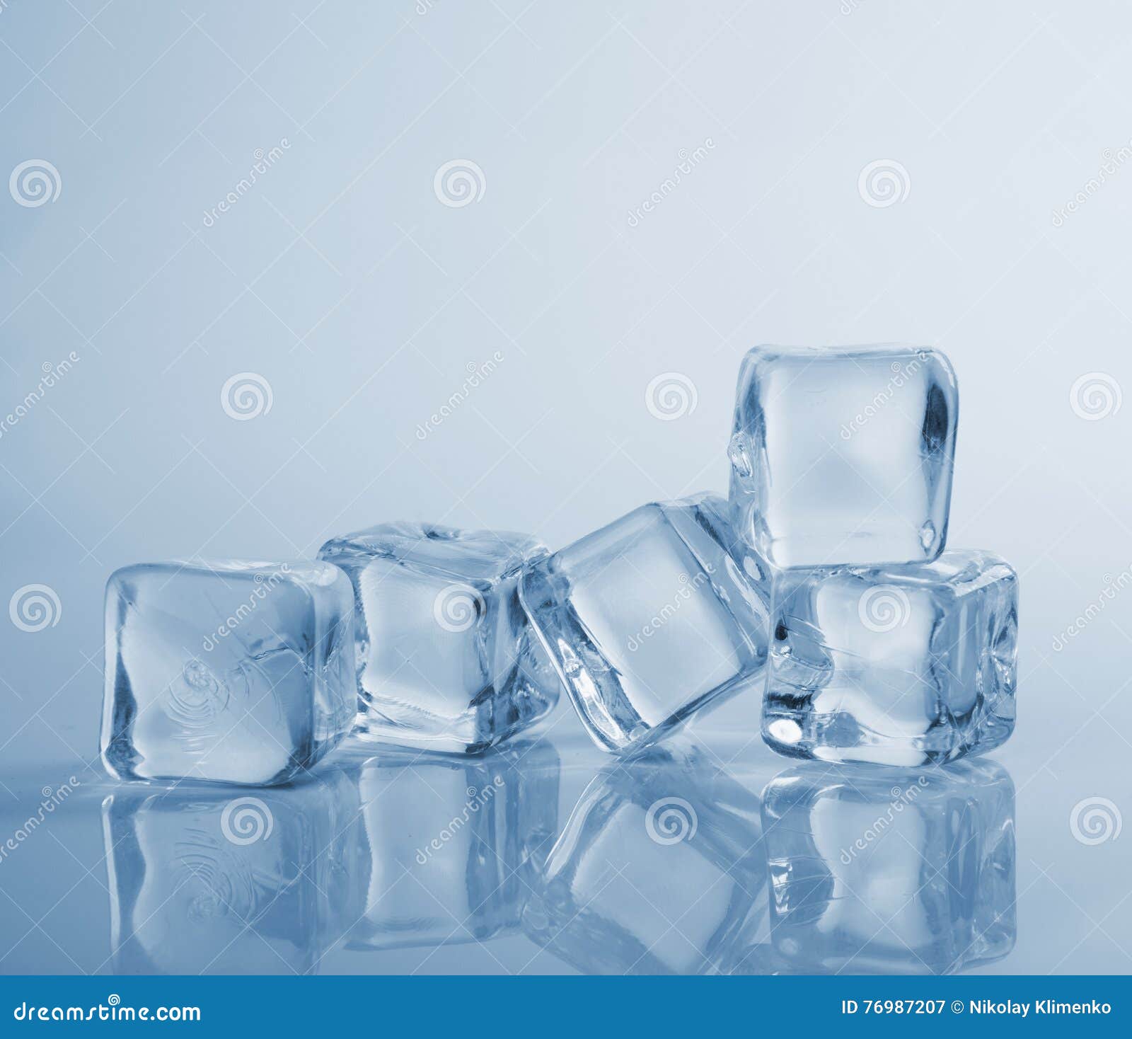 Beauty Five Fresh Ice Cubes Studio Shot Stock Image - Image of light ...