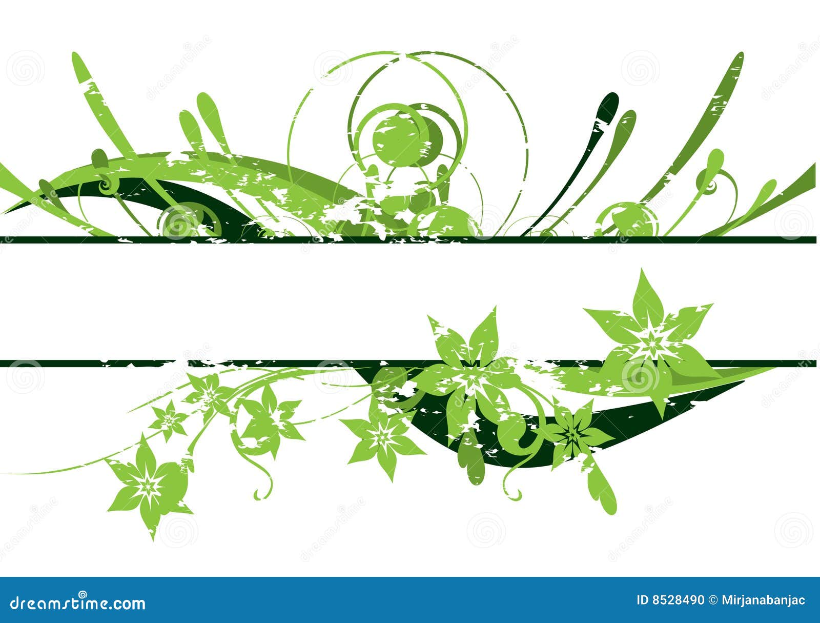 Beauty floral border stock vector. Illustration of curve - 8528490