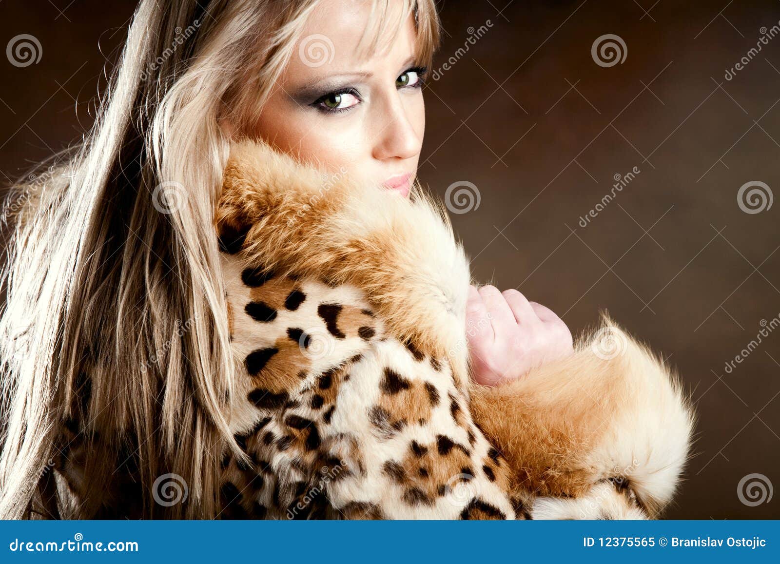 Beauty in fur stock image. Image of girl, beauty, luxurious - 12375565