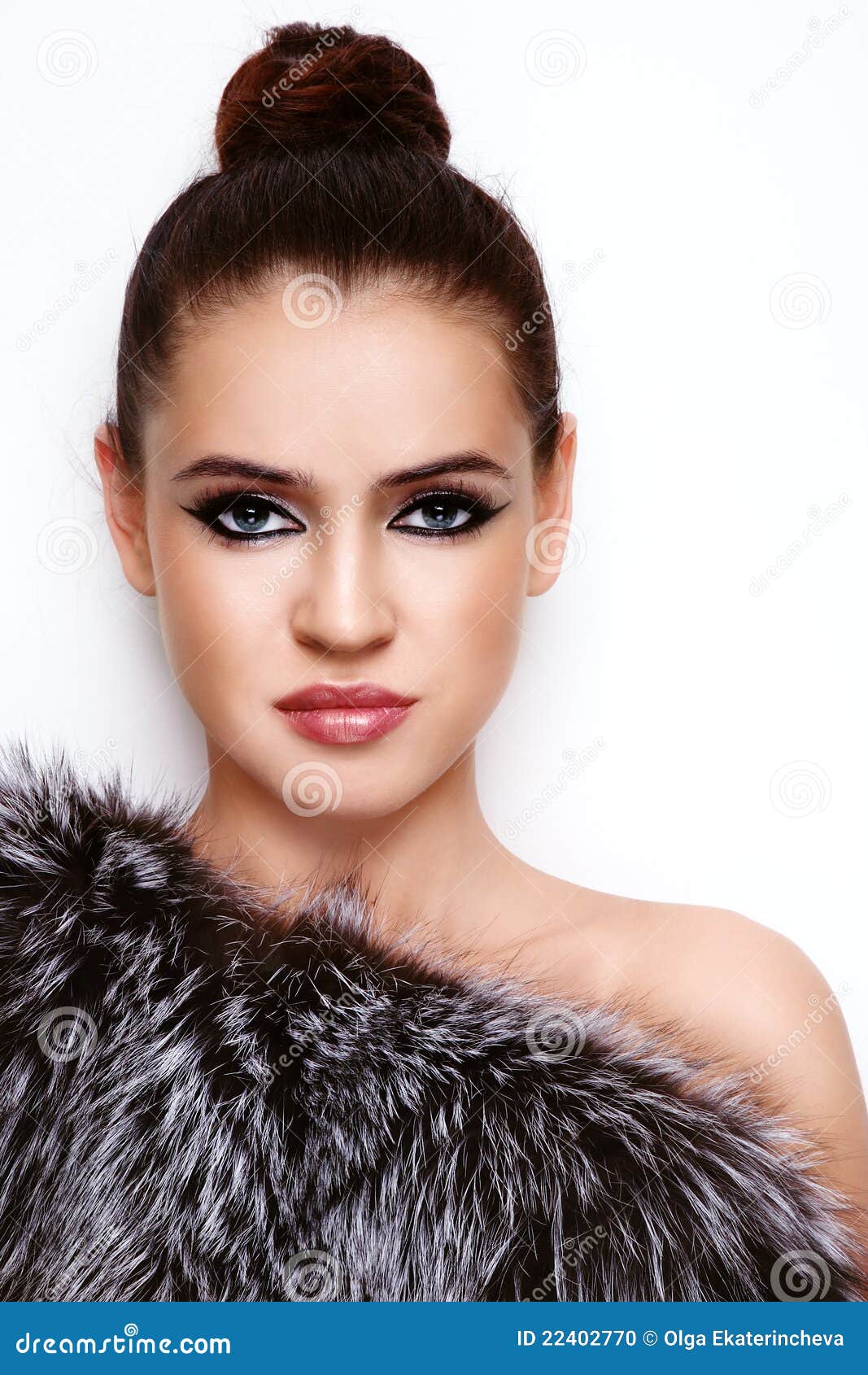 Beauty in fur stock photo. Image of winter, hairstyle - 22402770