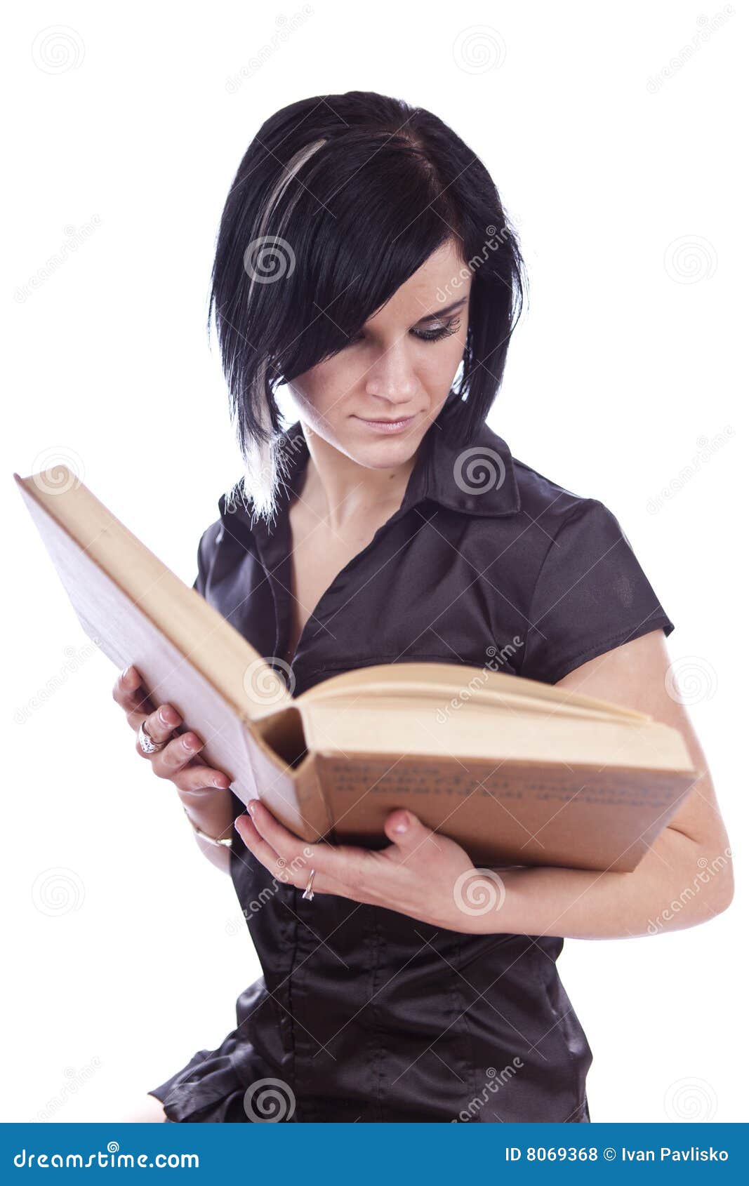 Beauty girl with book stock photo. Image of cute, isolated - 8069368