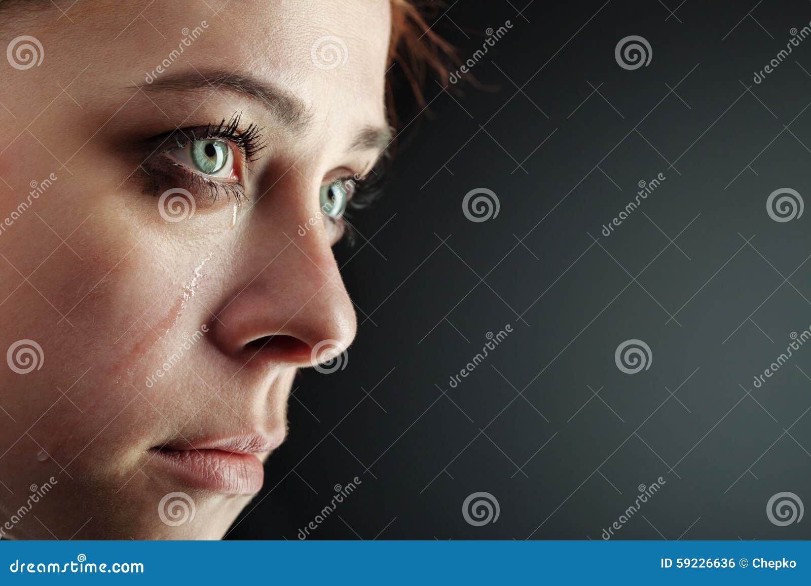 Beauty girl cry stock photo. Image of sorrow, loss, misery - 59226636
