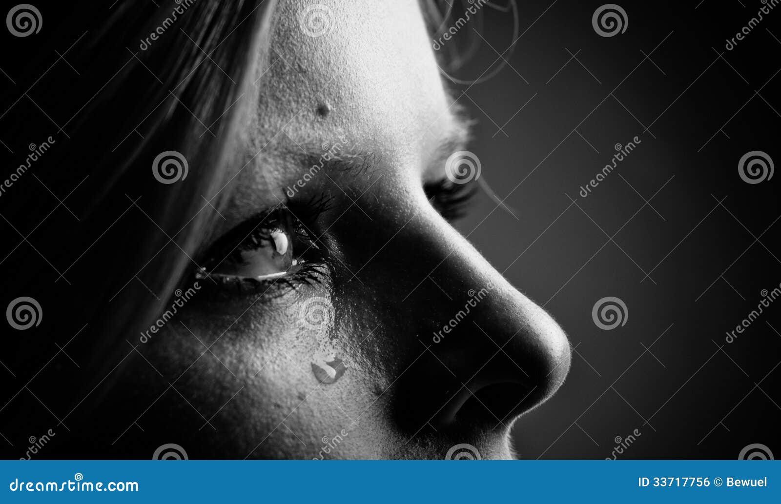 Beauty girl cry. stock photo. Image of expression, expressing - 33717756