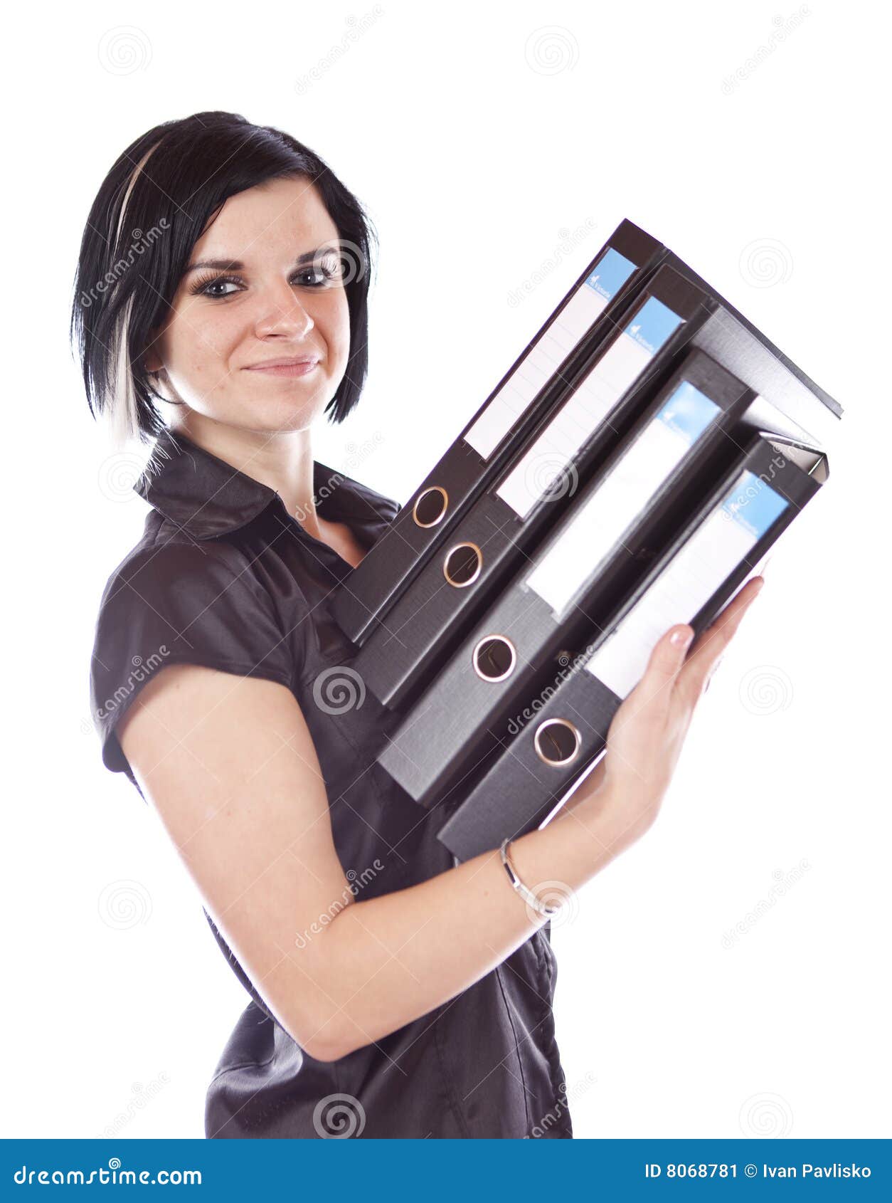 Beauty girl with documents stock image. Image of corporation - 8068781