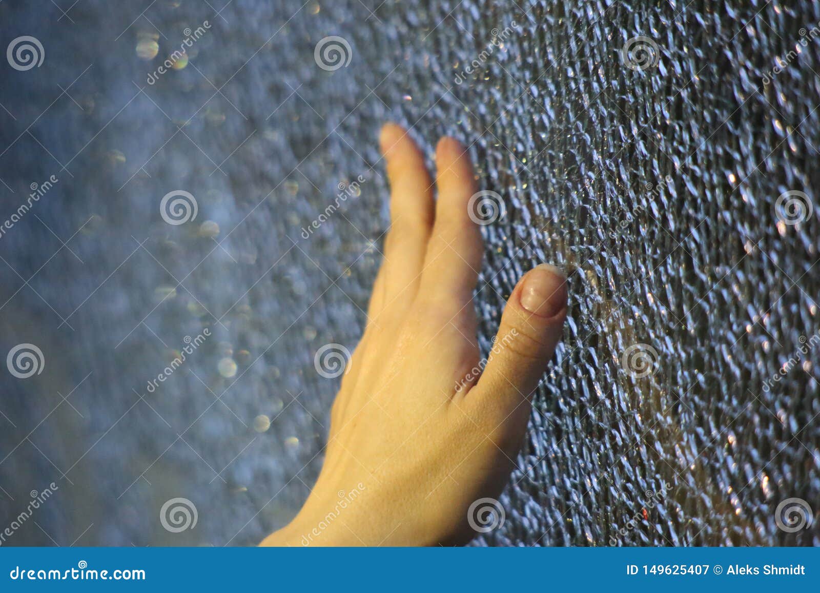 Beauty of Glass Texture Beauty of Female Hand in Night Light Stock ...