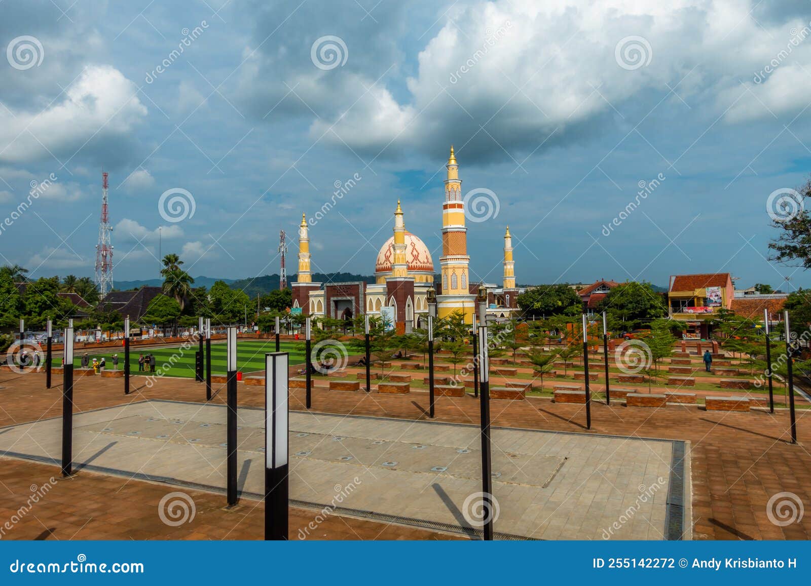 Beautiful Great Mosque of Al-Imam Majalengka, Indonesia Stock Photo ...