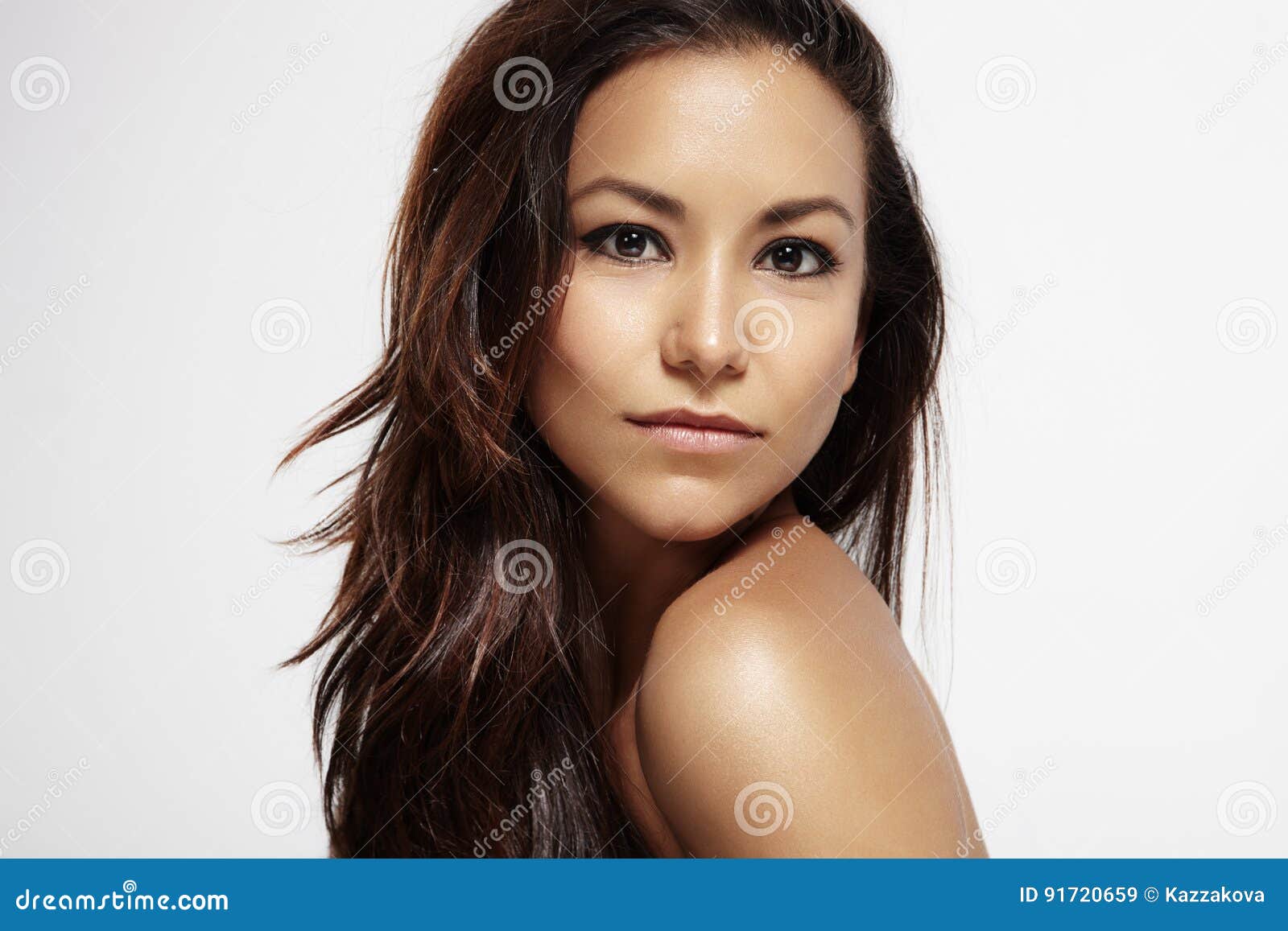 Beauty Hispanic Woman Portrait Stock Image Image Of Lips Darkness