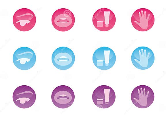 Beauty Icon Set stock vector. Illustration of symbol, shiny - 7953529