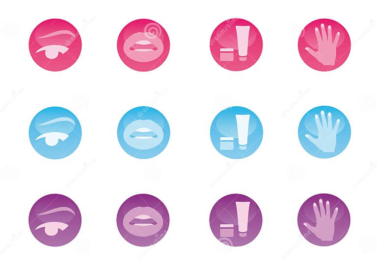 Beauty Icon Set stock vector. Illustration of symbol, shiny - 7953529