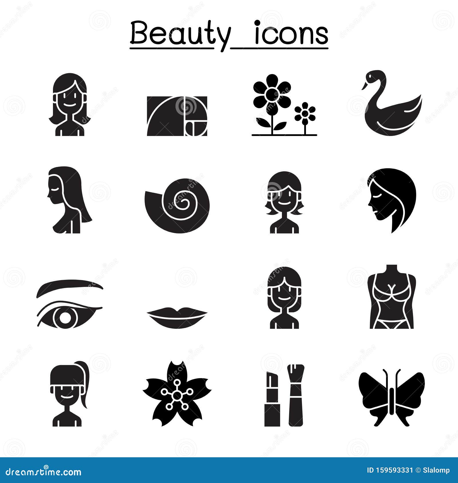 Beauty icon set flat style stock vector. Illustration of herbal - 159593331 Beauty icon set flat style stock vector. Illustration of herbal - 159593331