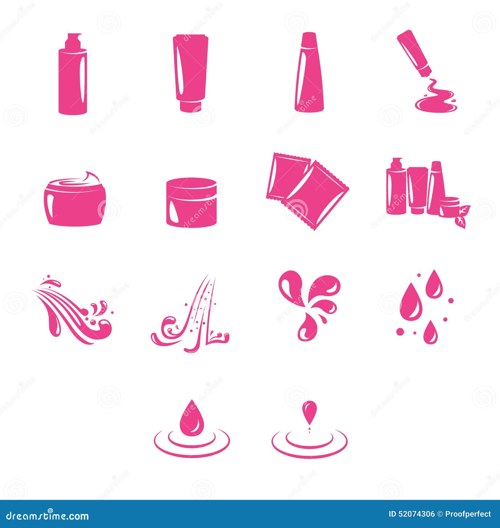 Beauty Icons Set stock vector. Illustration of hygiene - 52074306