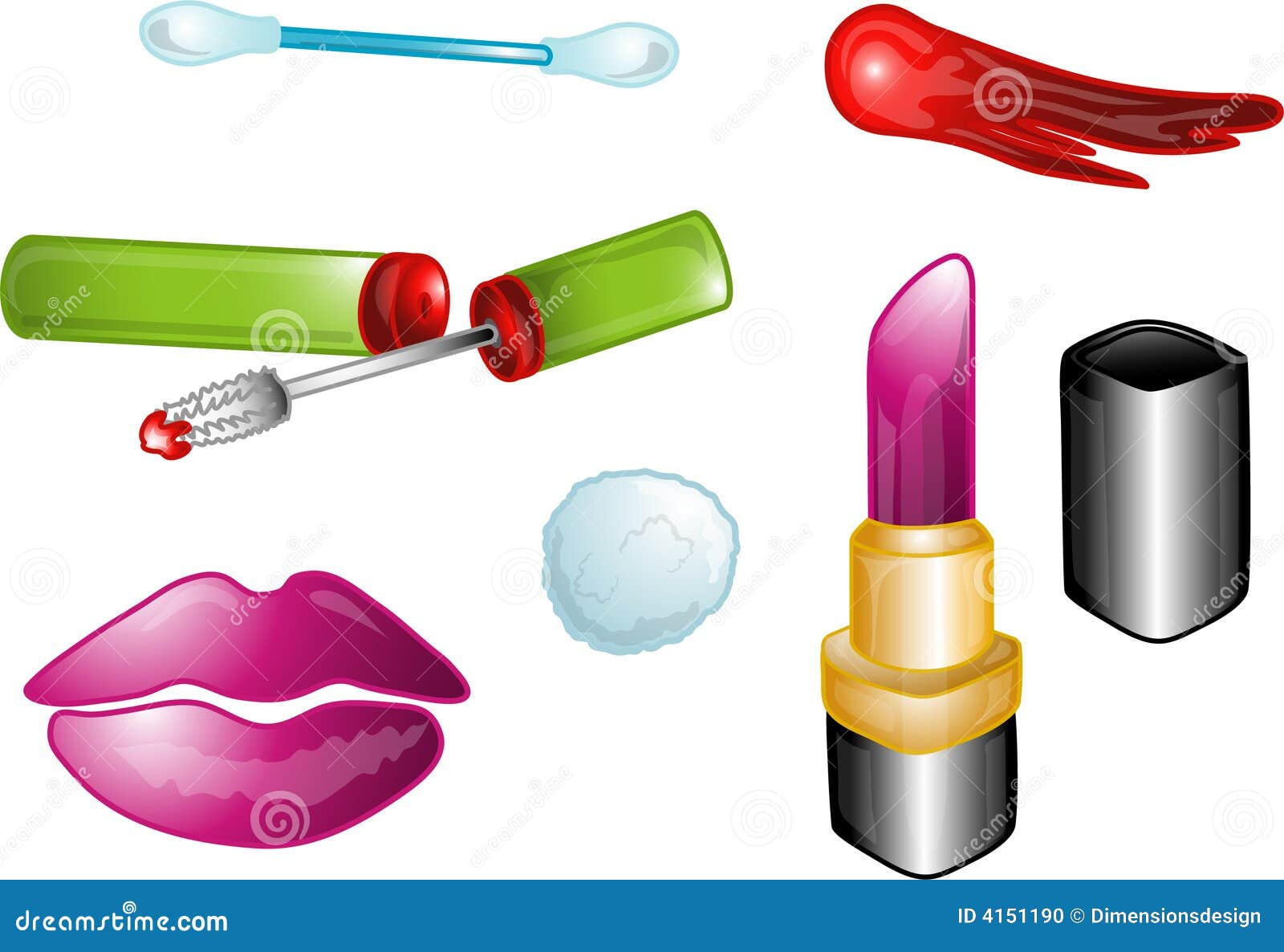 Beauty icons or symbols stock vector. Illustration of tube - 4151190