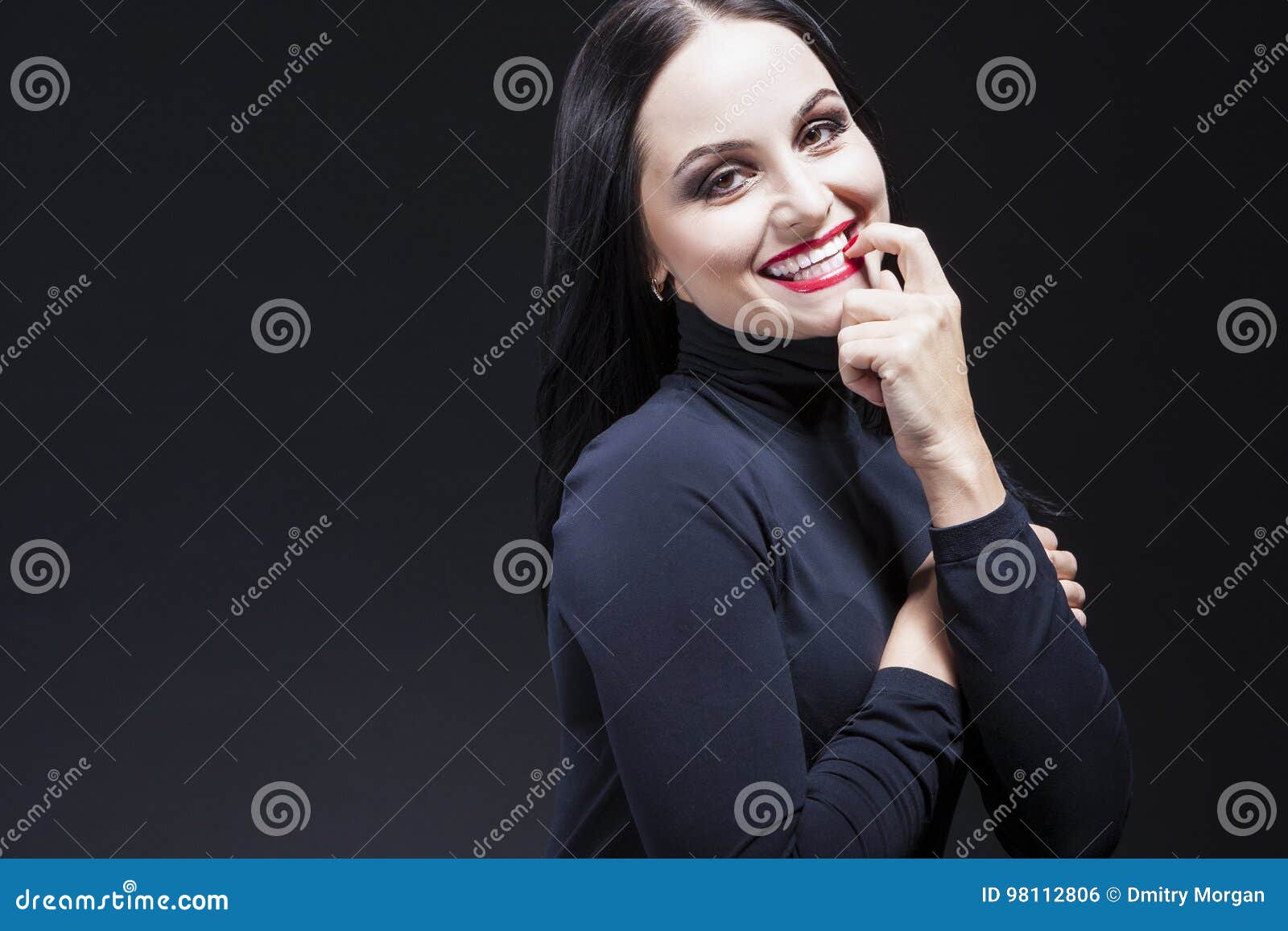 Beauty Ideas Natural Portrait Of Smiling Sensual Caucasian Brunette