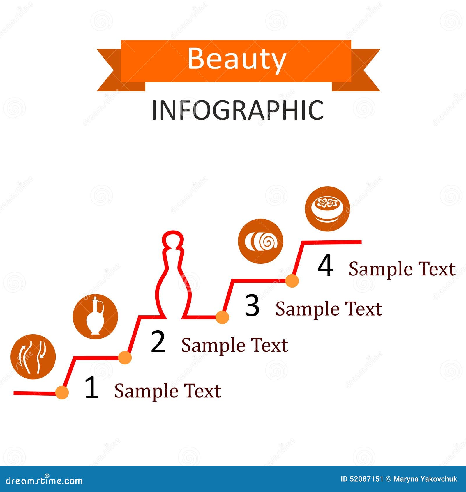 Beauty infographic stock vector. Illustration of growth - 52087151