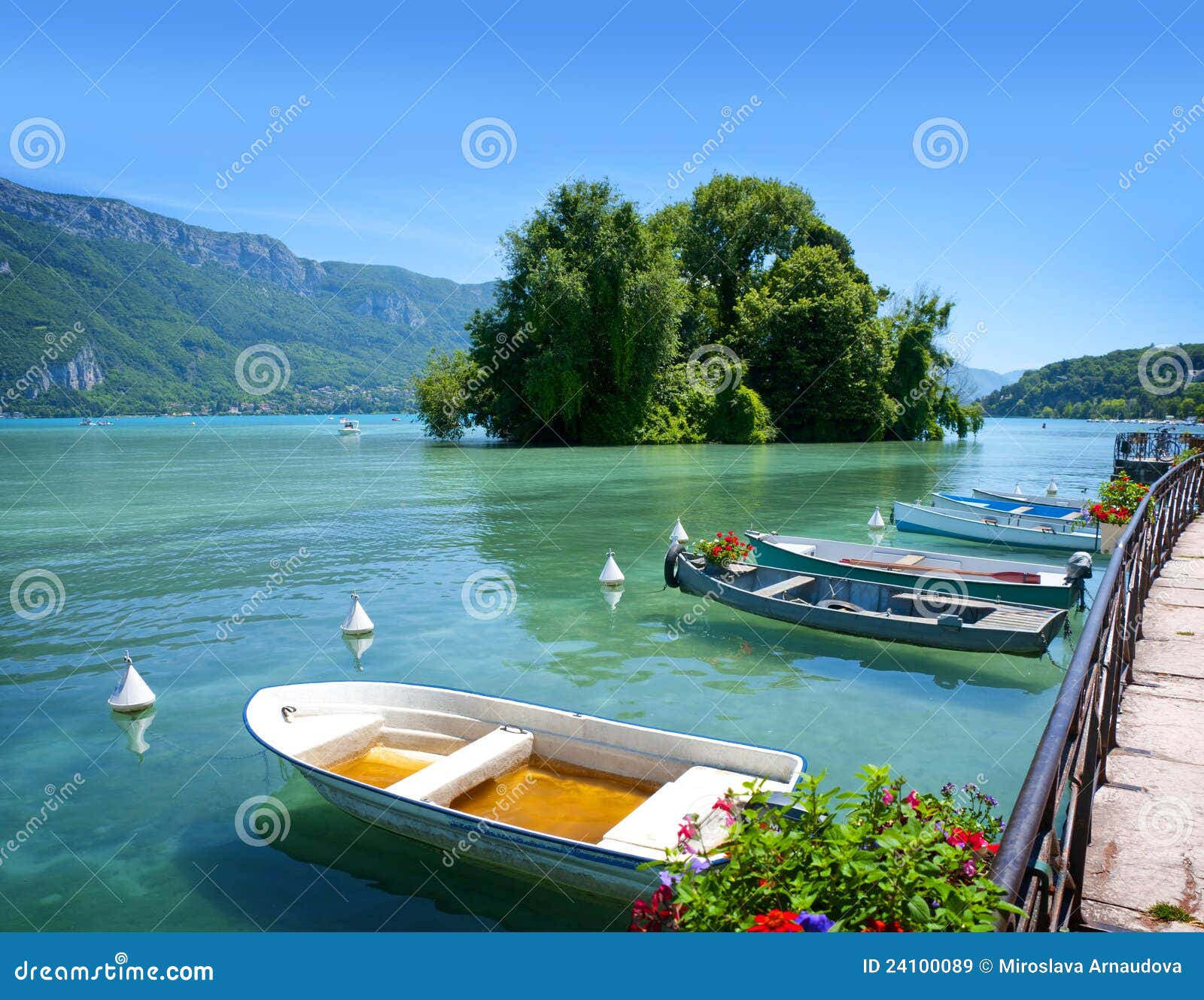 Beauty lake Annecy stock image. Image of bright, landscape - 24100089