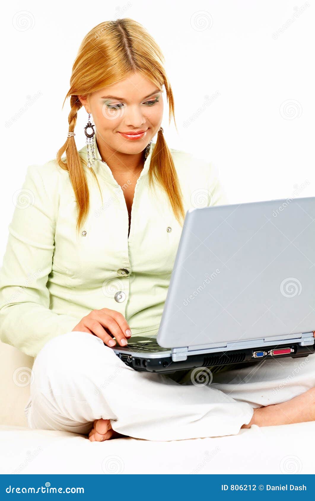 Beauty with laptop stock photo. Image of student, blonde - 806212