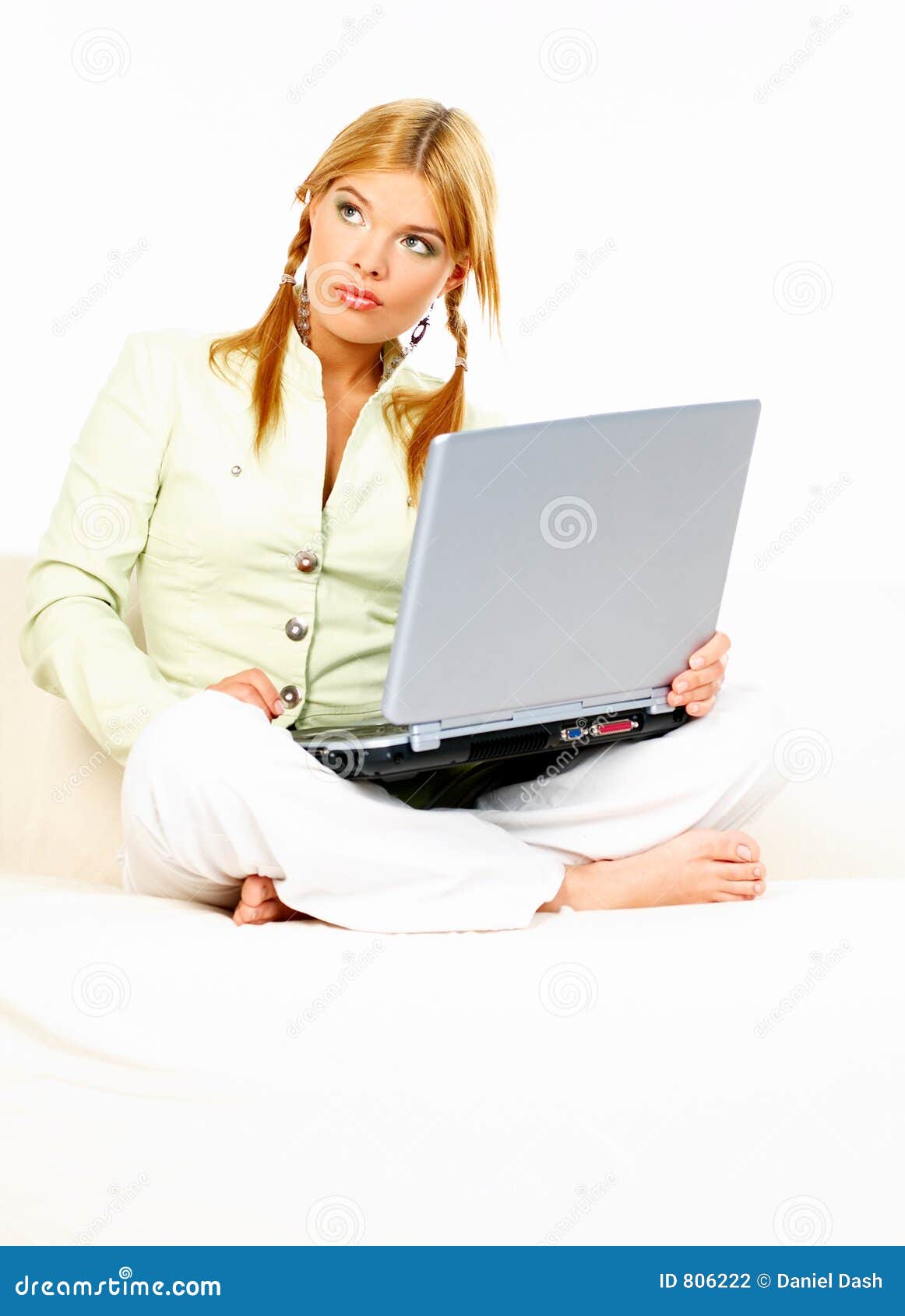 Beauty with laptop stock photo. Image of sensual, skin - 806222