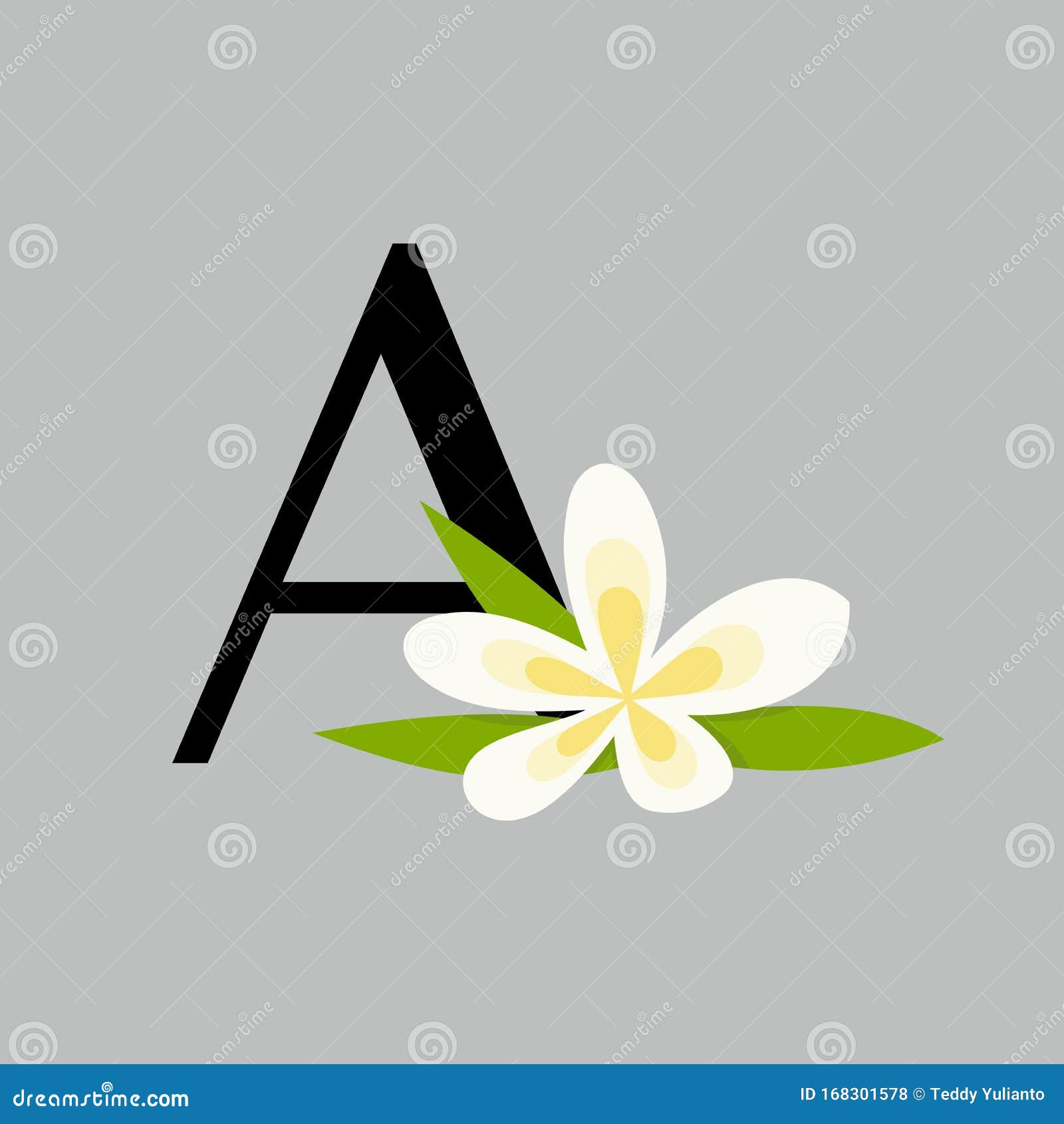 Beauty Logo Initial a Flower Stock Vector - Illustration of dental ...