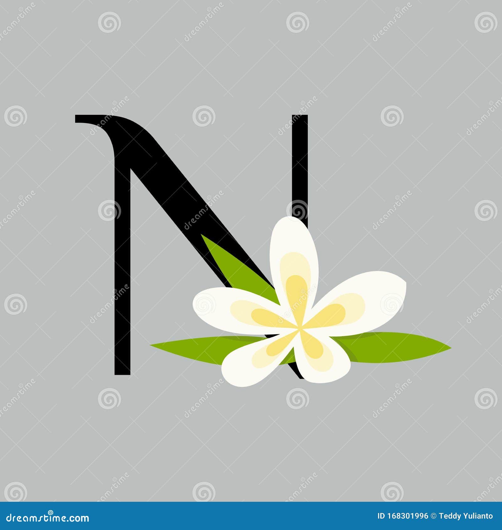 Beauty Logo Initial N Flower Stock Vector - Illustration of graphic ...