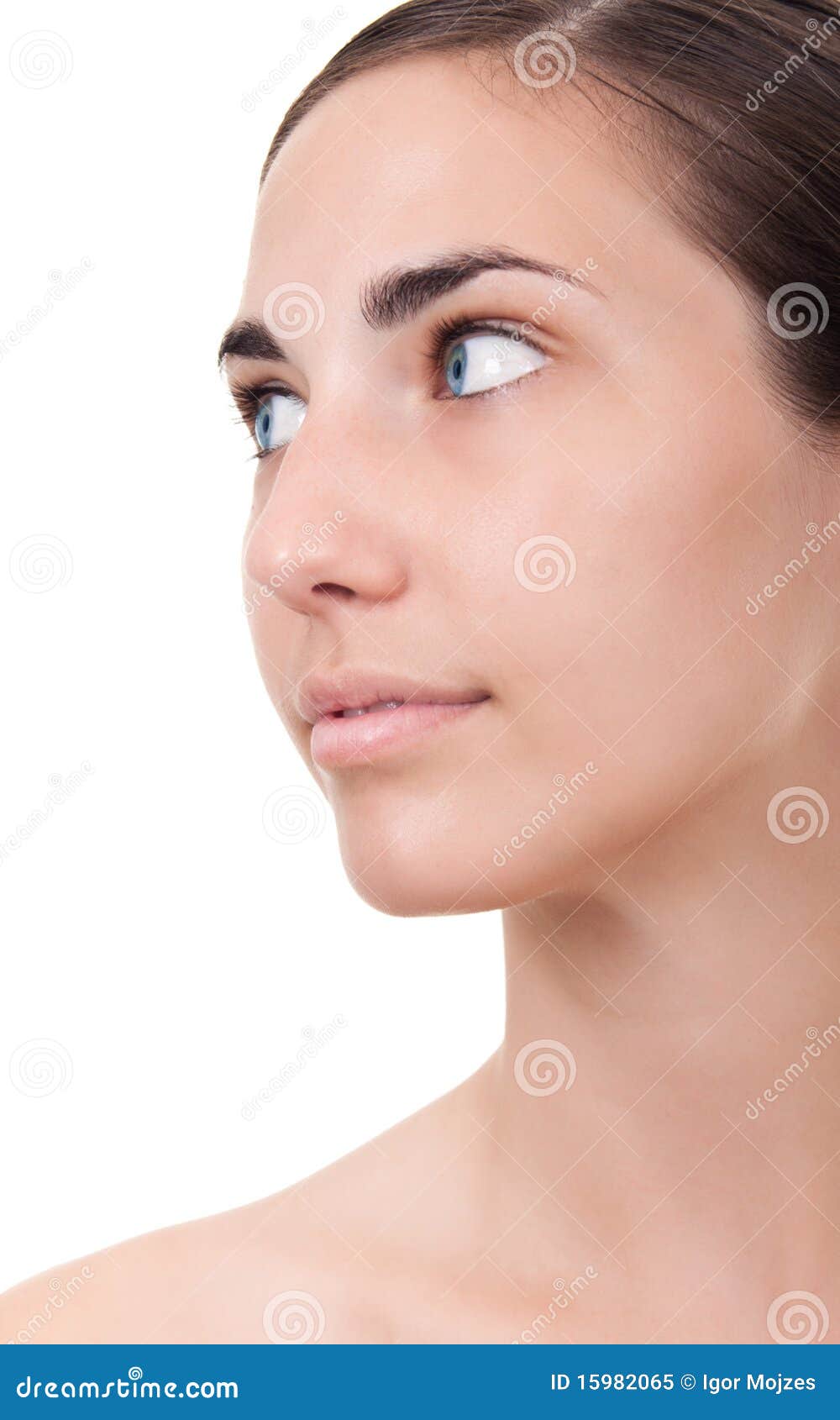 Beauty looking to the side stock image. Image of isolated - 15982065