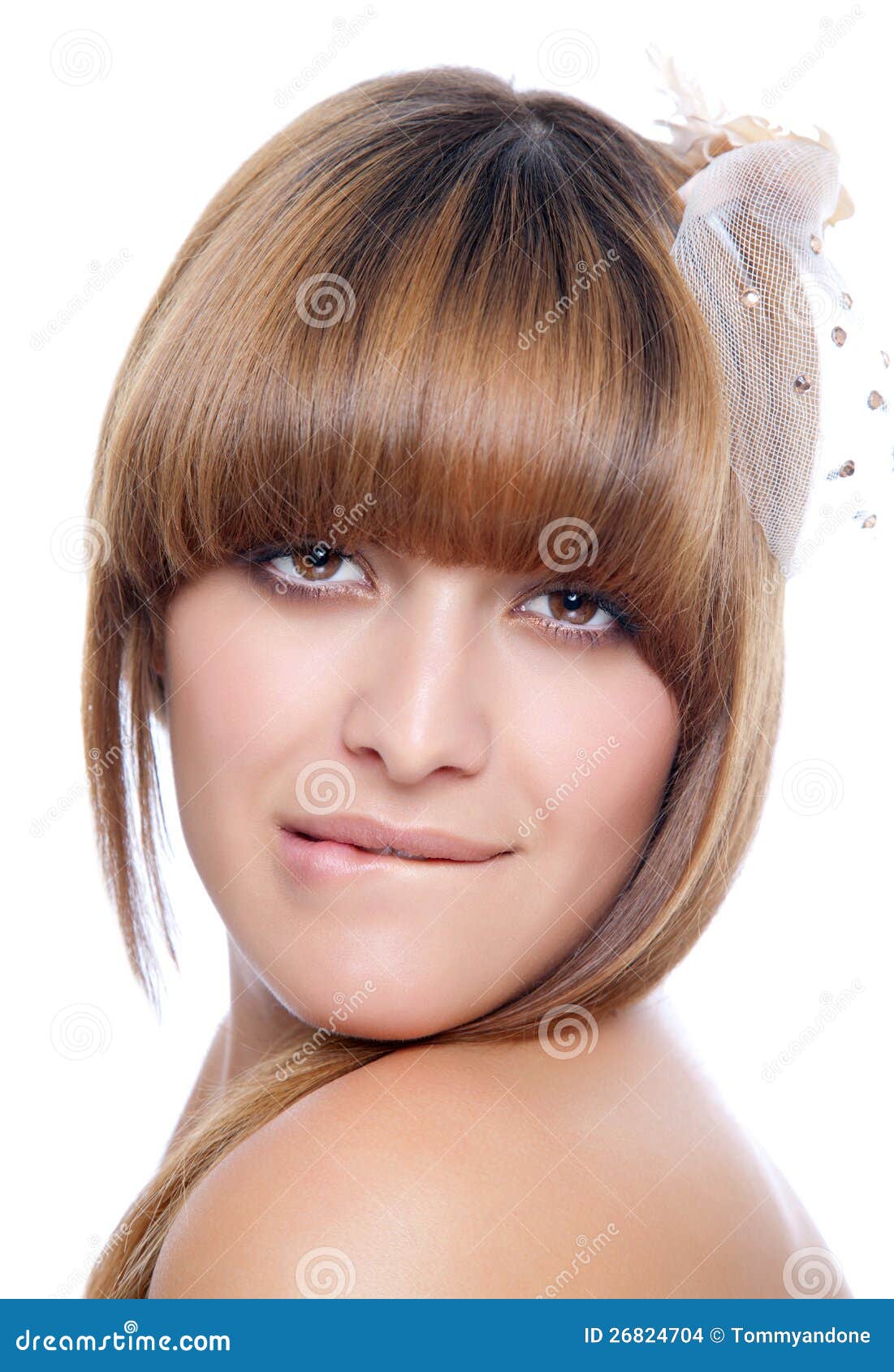 Beauty with lovely hair stock photo. Image of gloss, isolated - 26824704