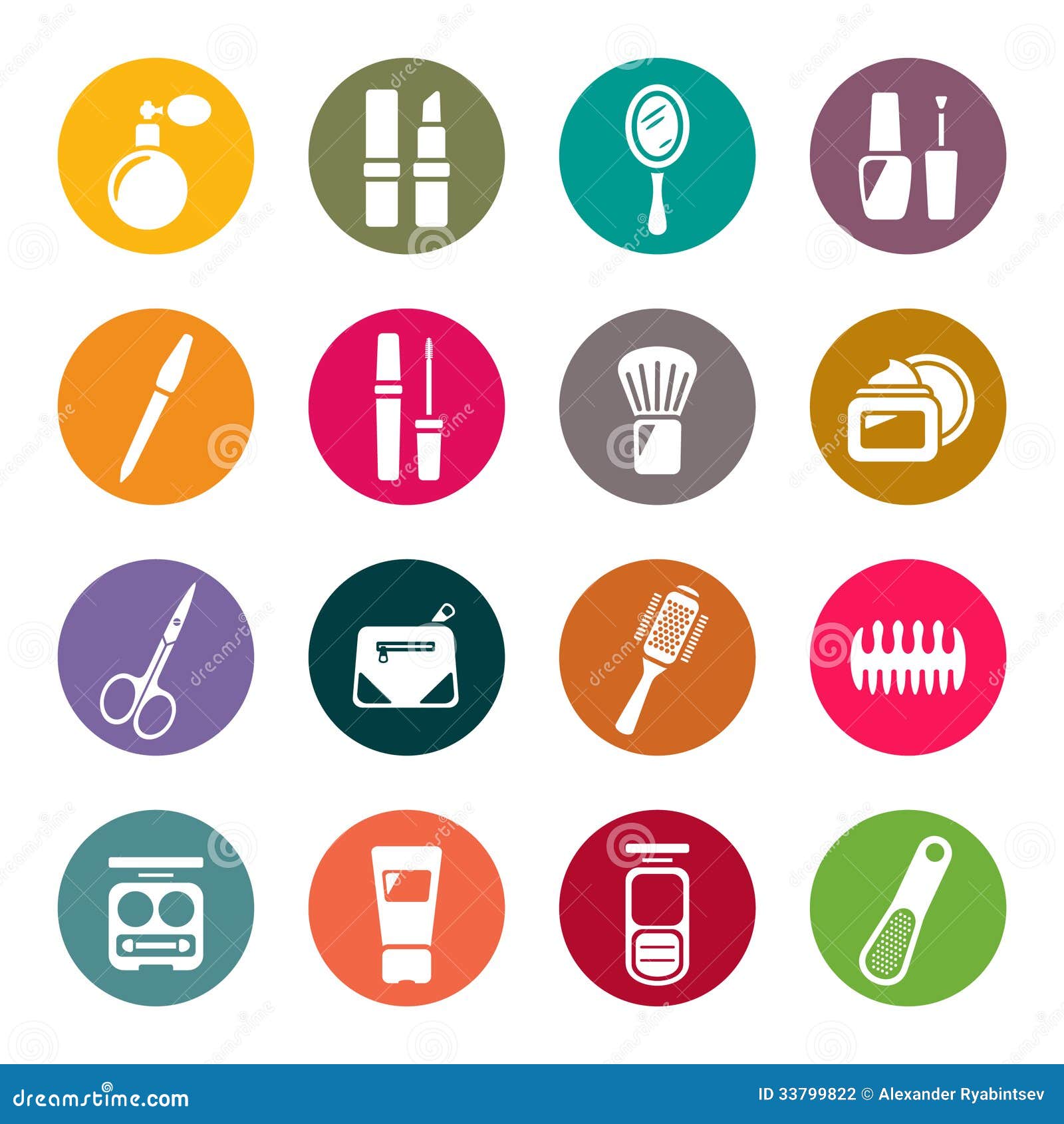 Beauty and makeup icons stock illustration. Illustration of ...