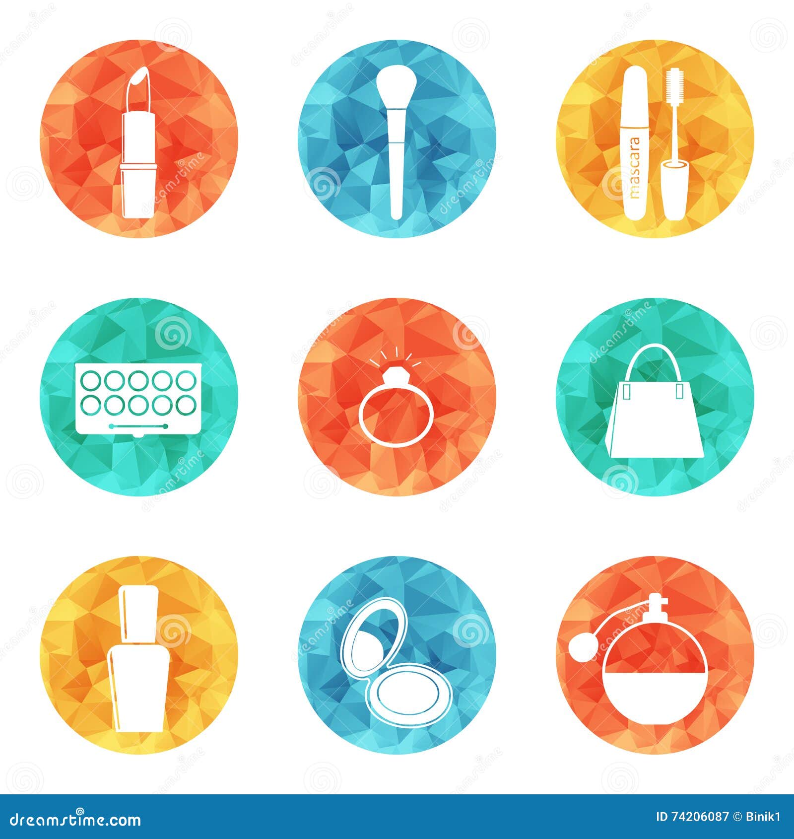 Beauty and makeup icons stock illustration. Illustration of face - 74206087