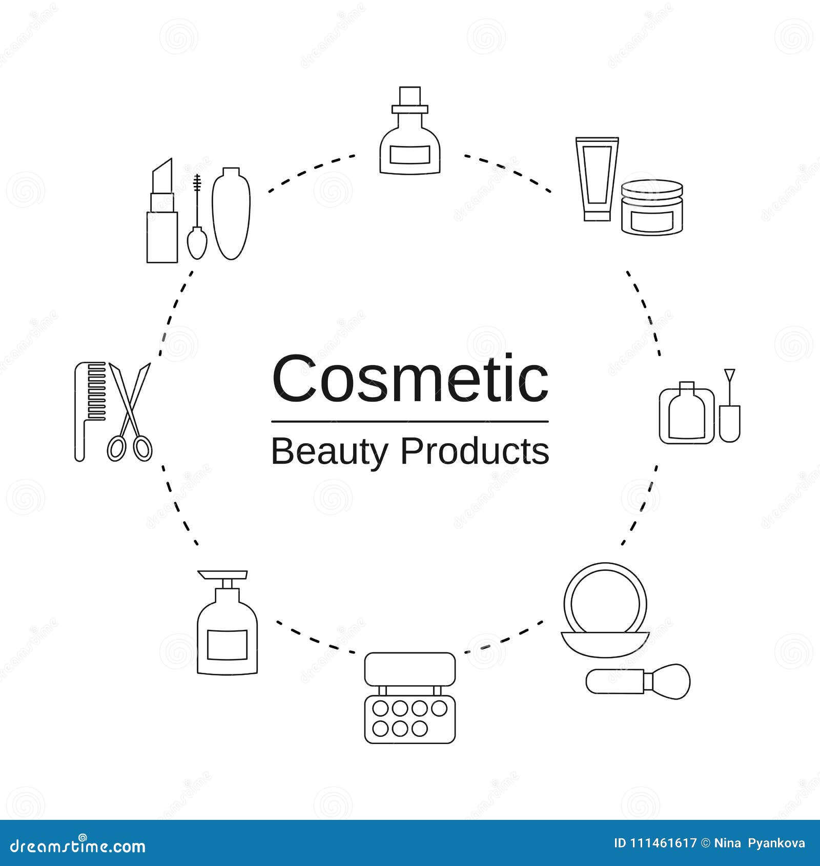 Beauty and Makeup Infographics Stock Vector - Illustration of ...