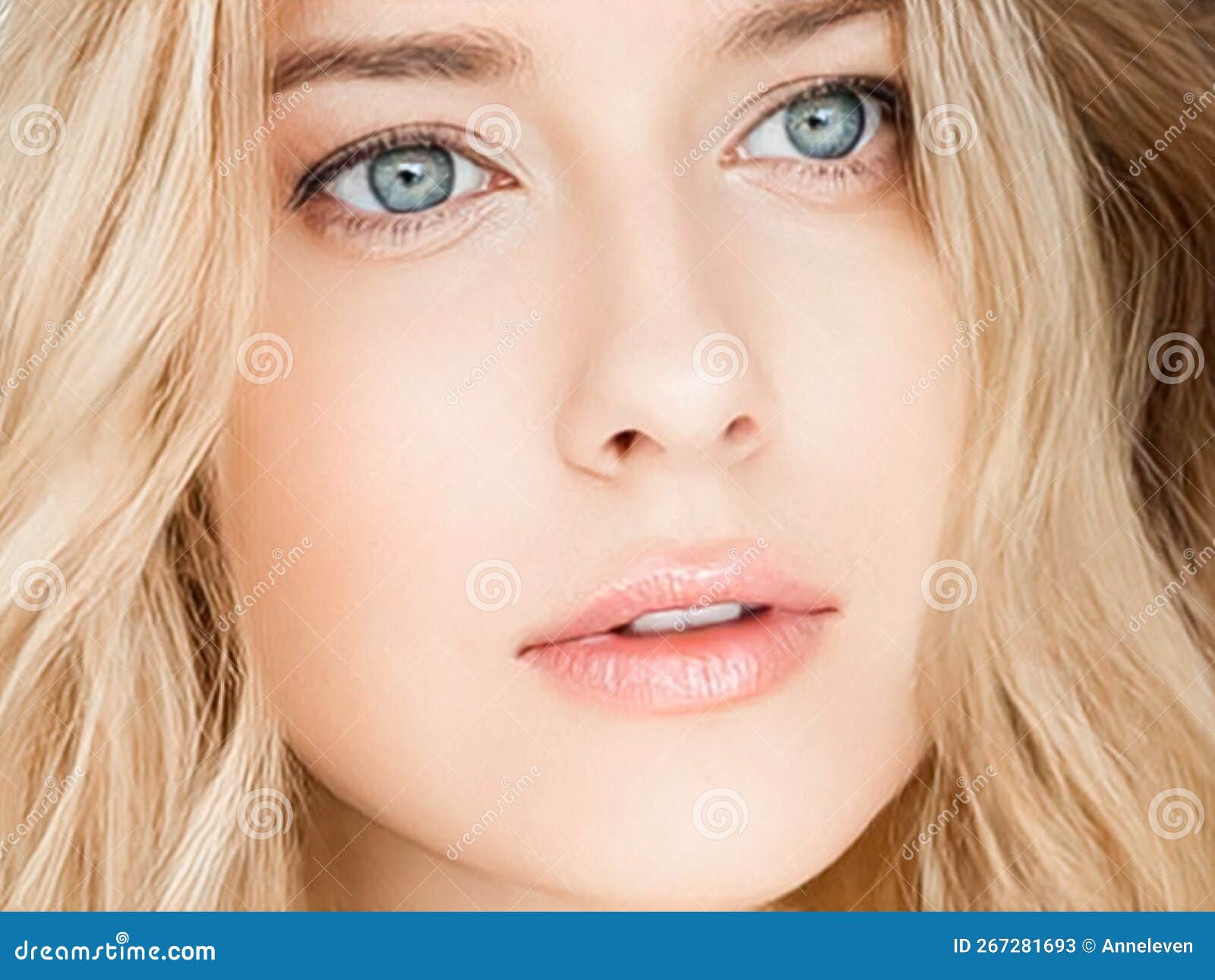 Beauty Makeup And Skincare Face Portrait Of Beautiful Woman For