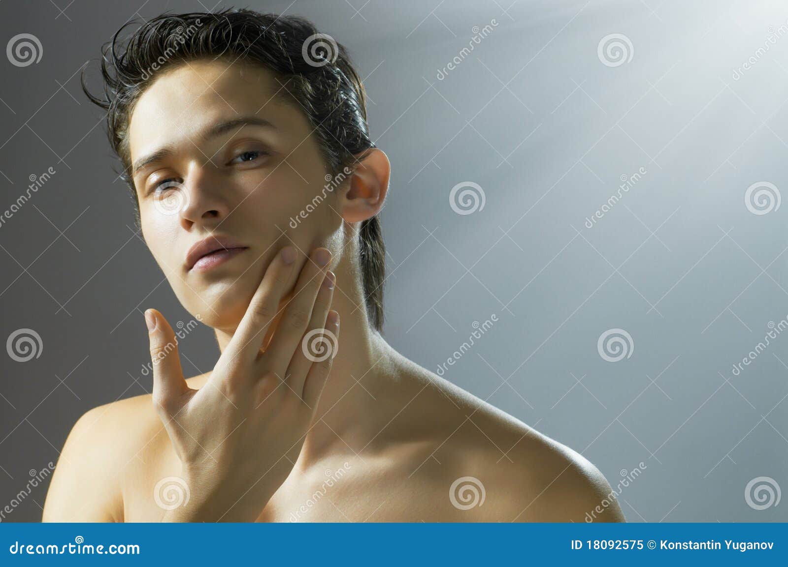 Beauty man stock image. Image of wellbeing, healthy, skin - 18092575