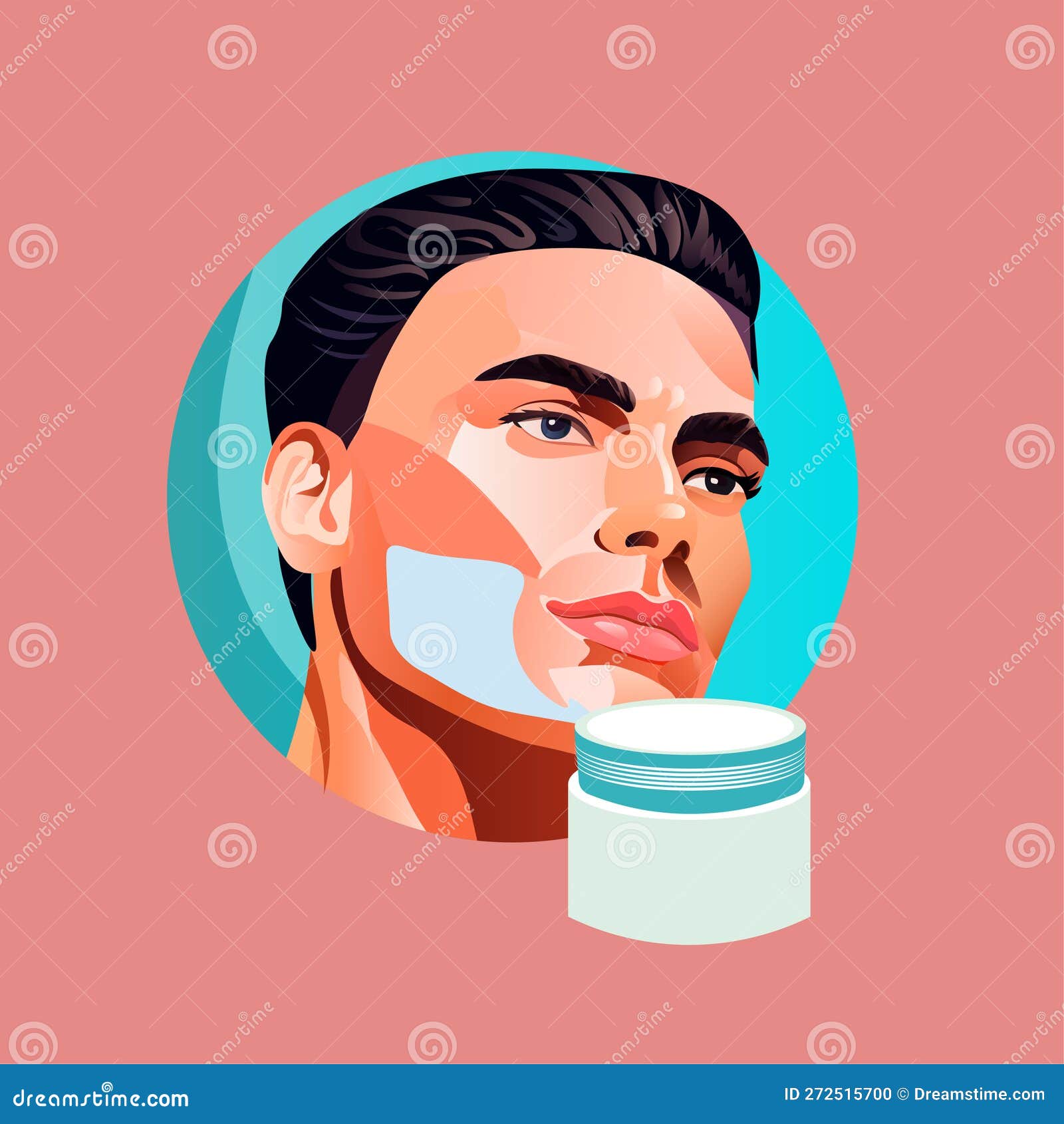 Beauty Man With Perfect Makeup Beautiful Professional Make Up Salon