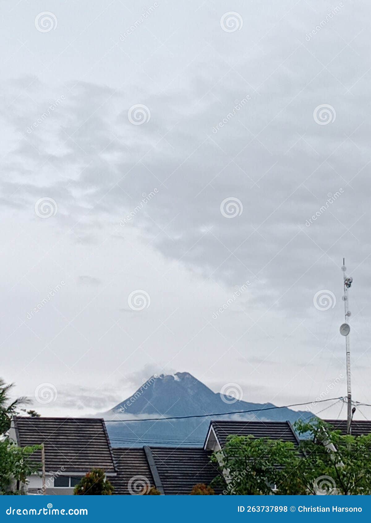 Beauty Merapi Mount Indonesia Yogyakarta Stock Photo - Image of ...