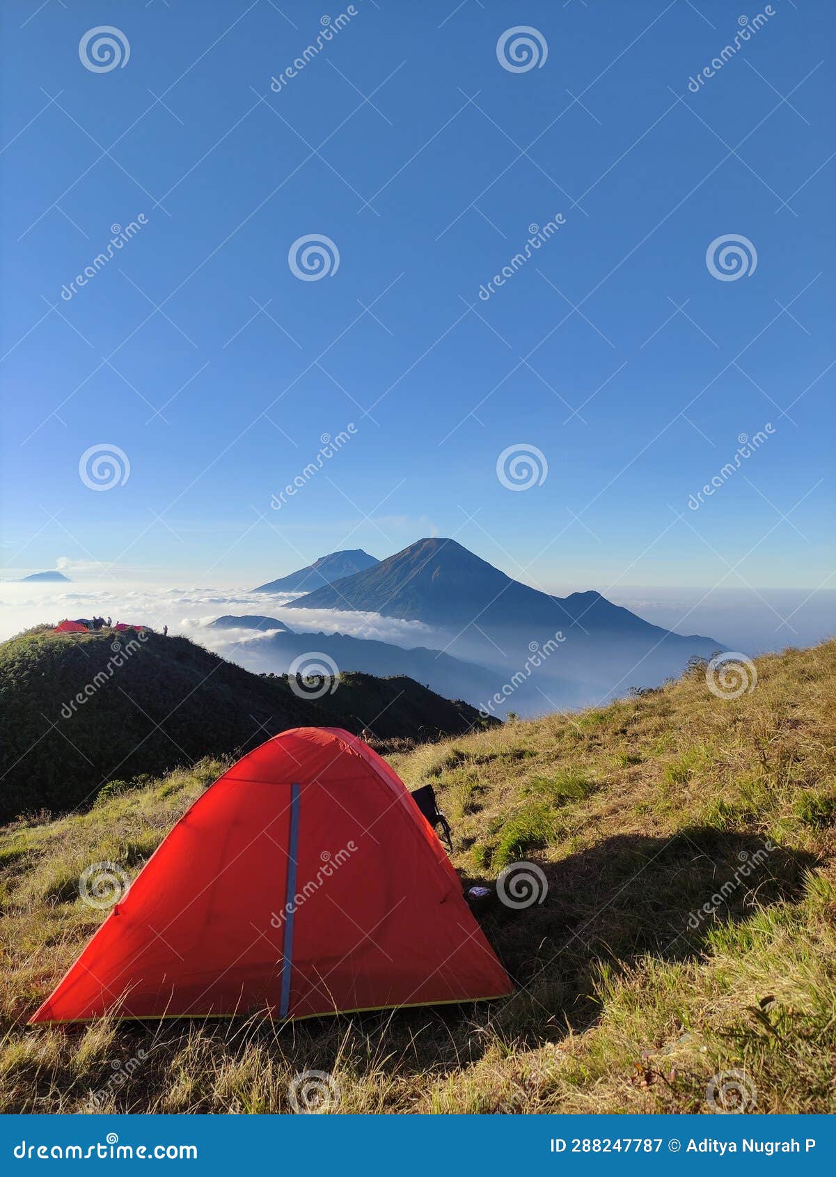 Beautiful View of Mount Sumbing and Sindoro Seen from the Top of Mount ...