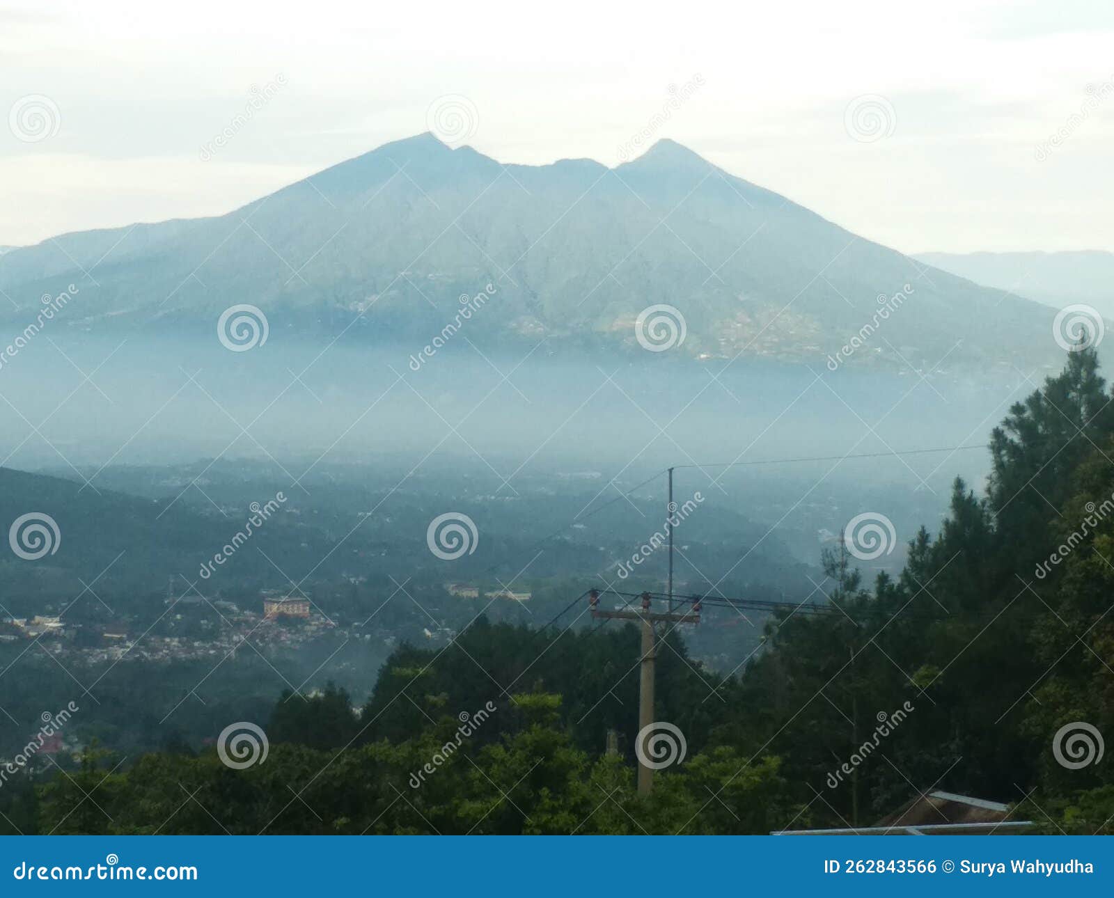 The Beauty of Mount Salak, West Java, Indonesia in the Morning Stock ...