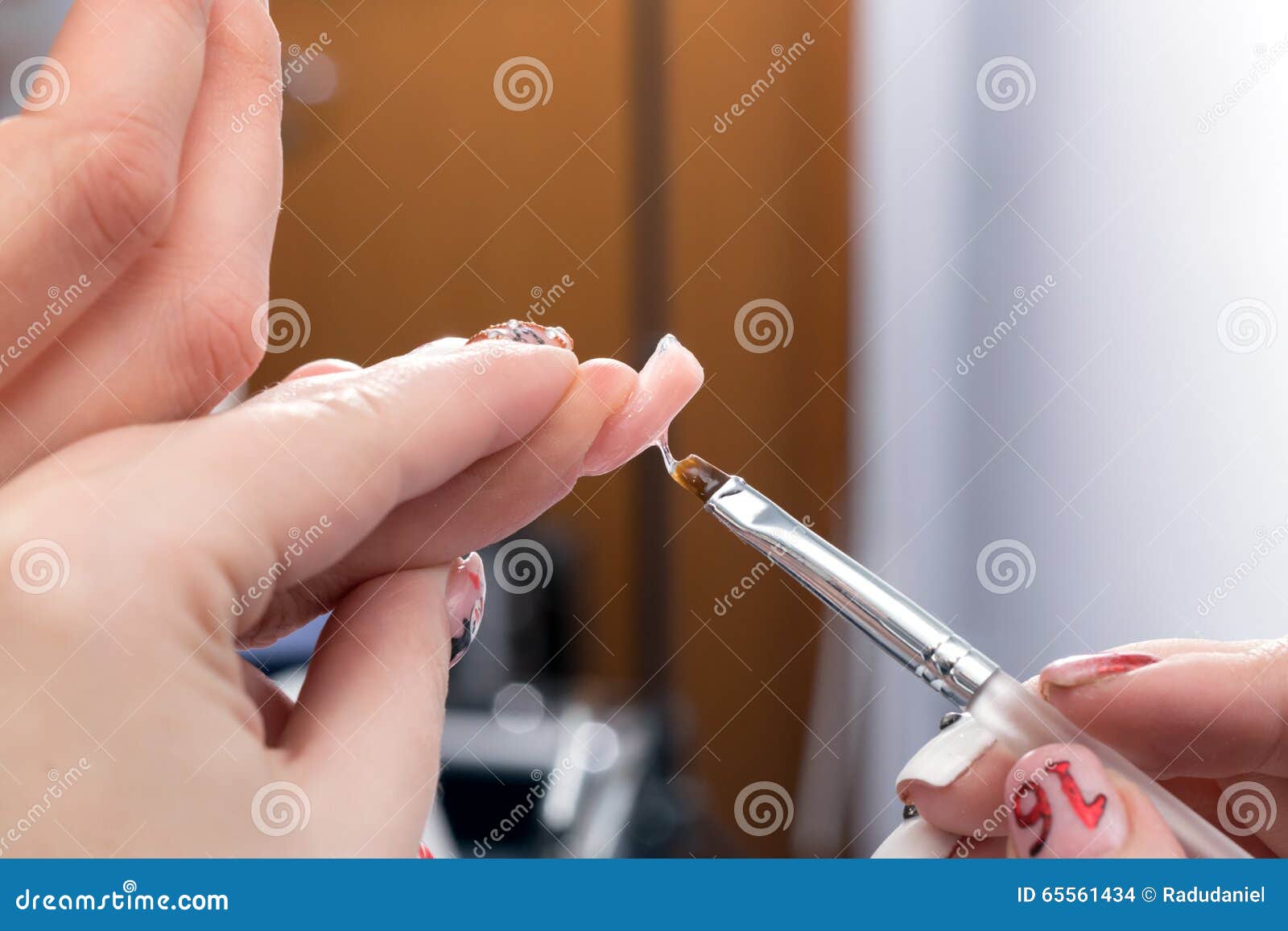 Beauty nails construction stock photo. Image of care - 65561434