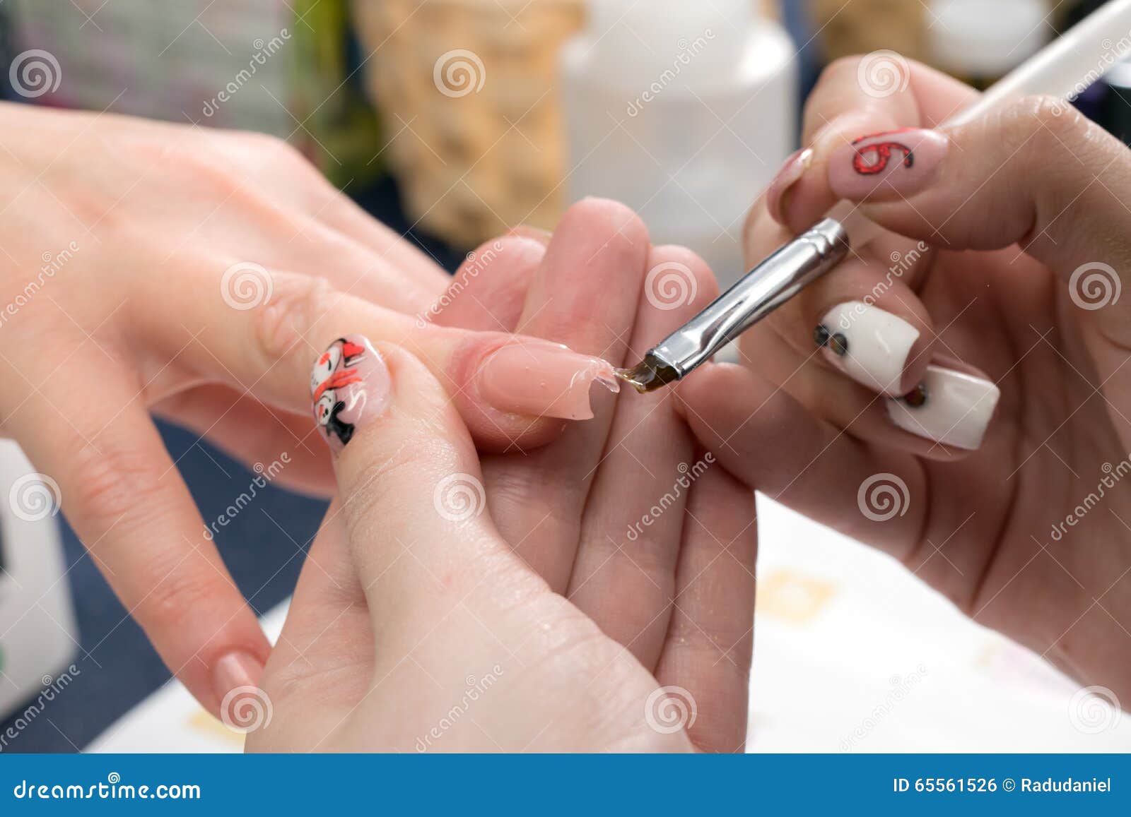 Beauty nails construction stock photo. Image of construction - 65561526