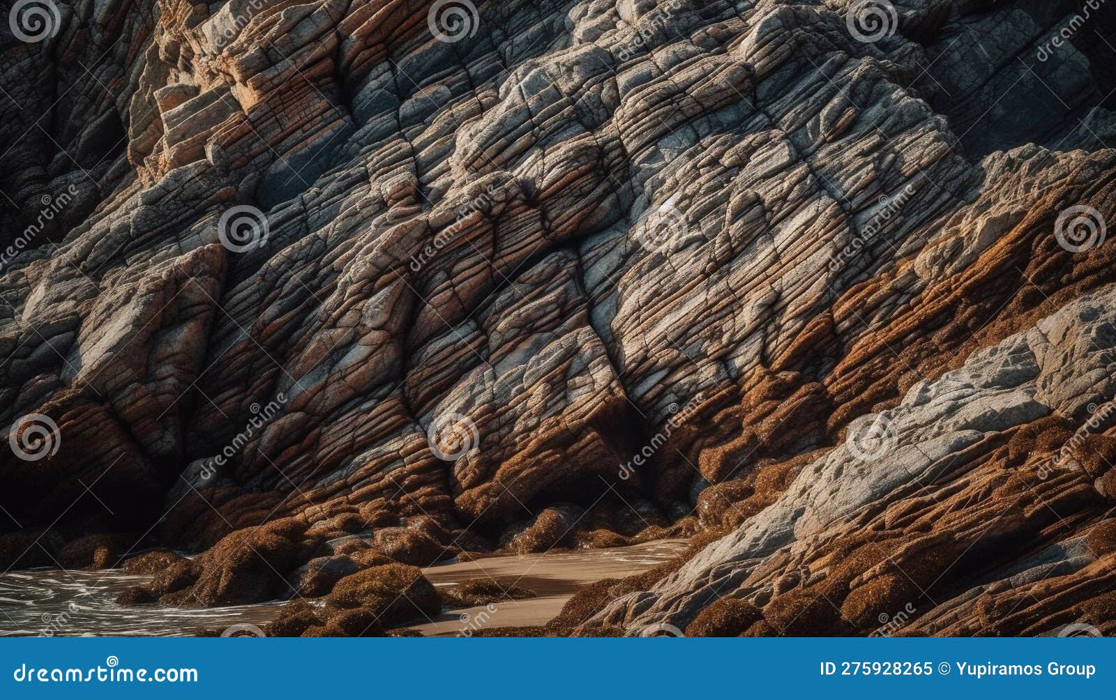 Beauty in Nature Eroded Rock Formation at Coastline Generated by AI ...