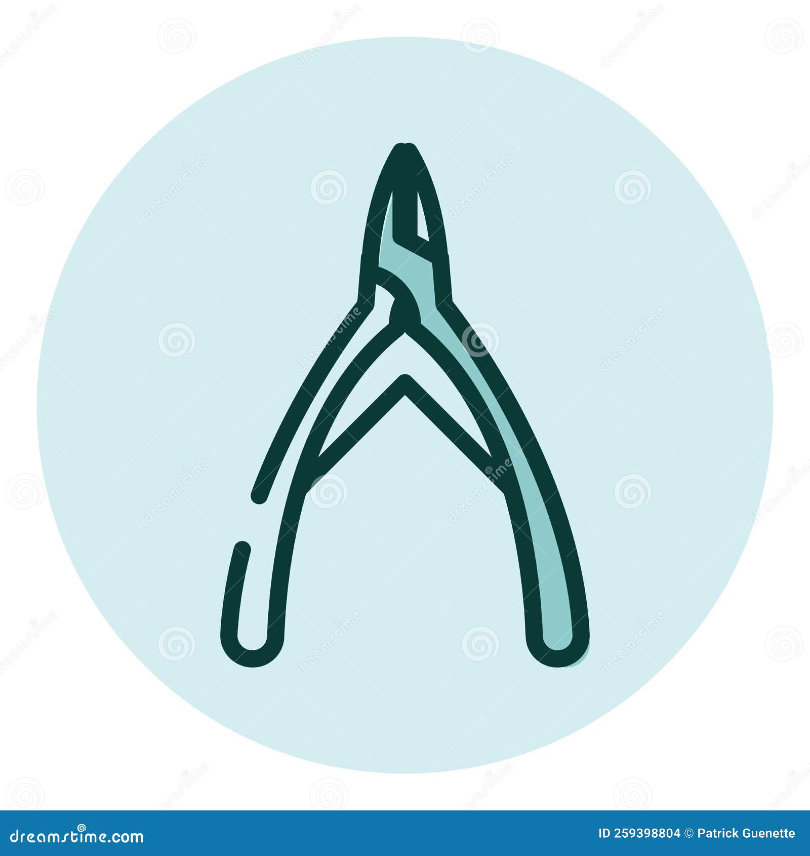 Beauty nipper, icon stock vector. Illustration of female - 259398804