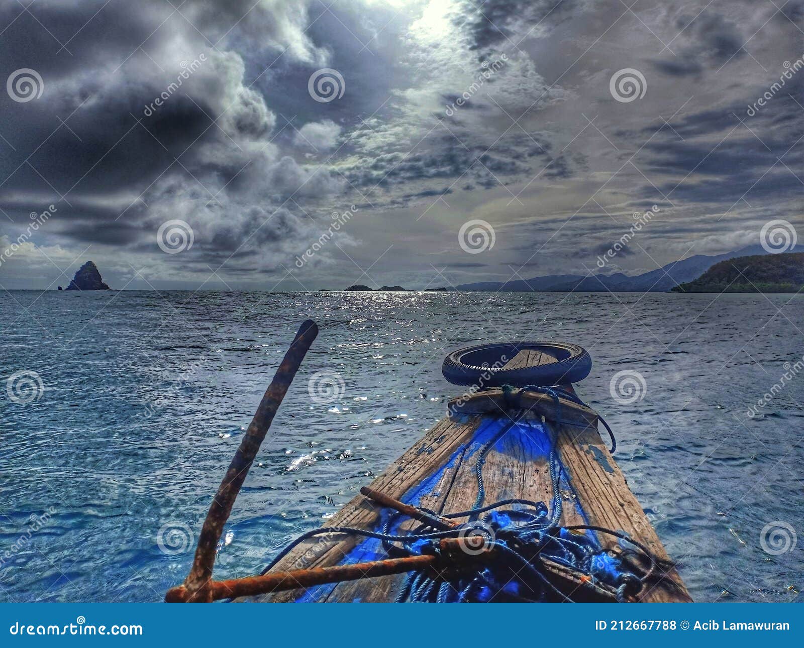 The Beauty of the Ocean and Clouds from the Front of the Boat when it ...