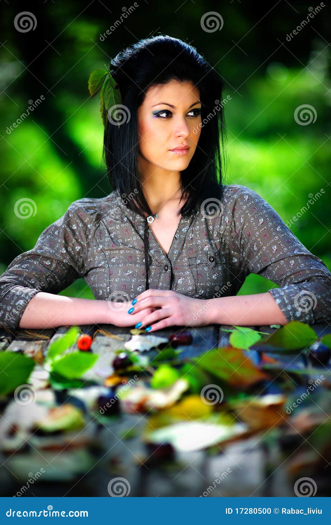 Beauty outdoor posing stock photo. Image of beauty, face - 17280500